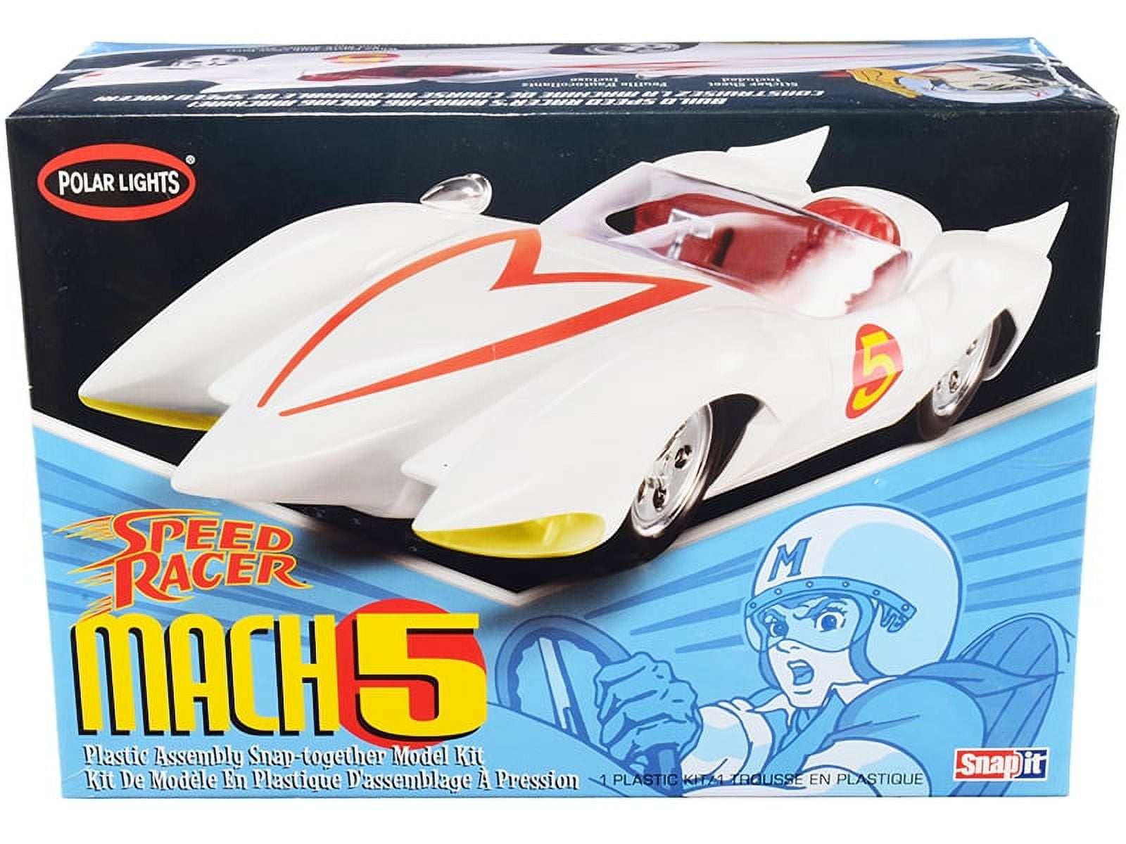 Diecast Skill 2 Snap Model Kit Speed Racer Mach 5 1/25 Scale Model From ...