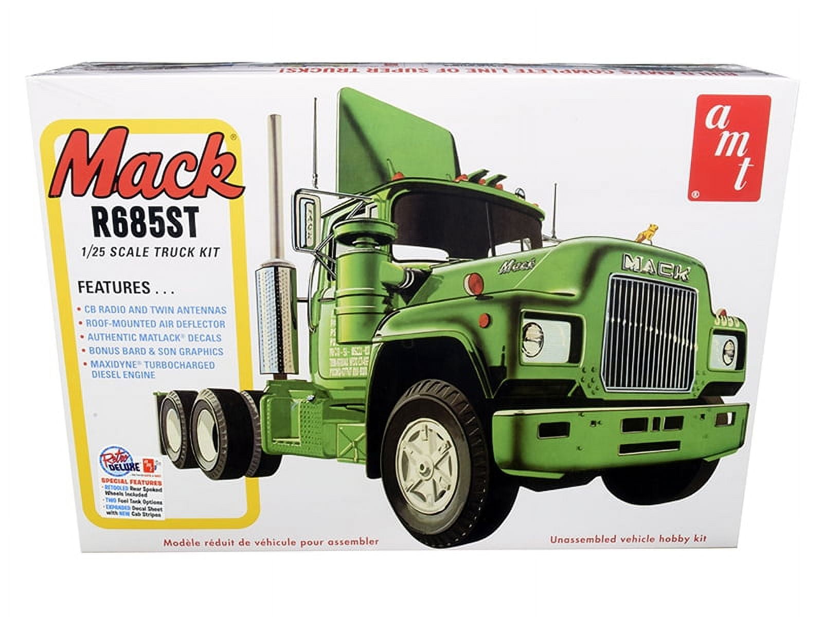 Diecast Skill 3 Model Kit Mack R685ST Semi Tractor Truck 1/25 Scale ...