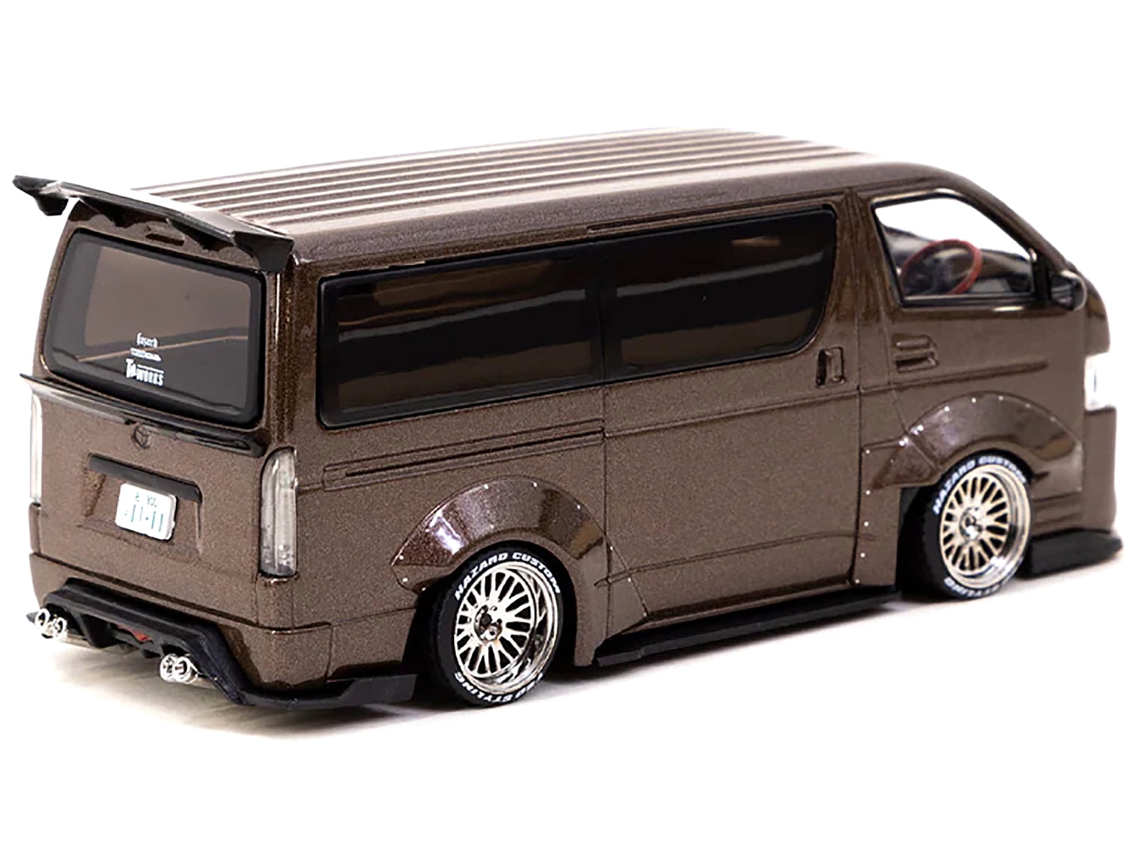 Diecast Toyota Hiace Widebody Van RHD (Right Hand Drive) Brown Metallic ...
