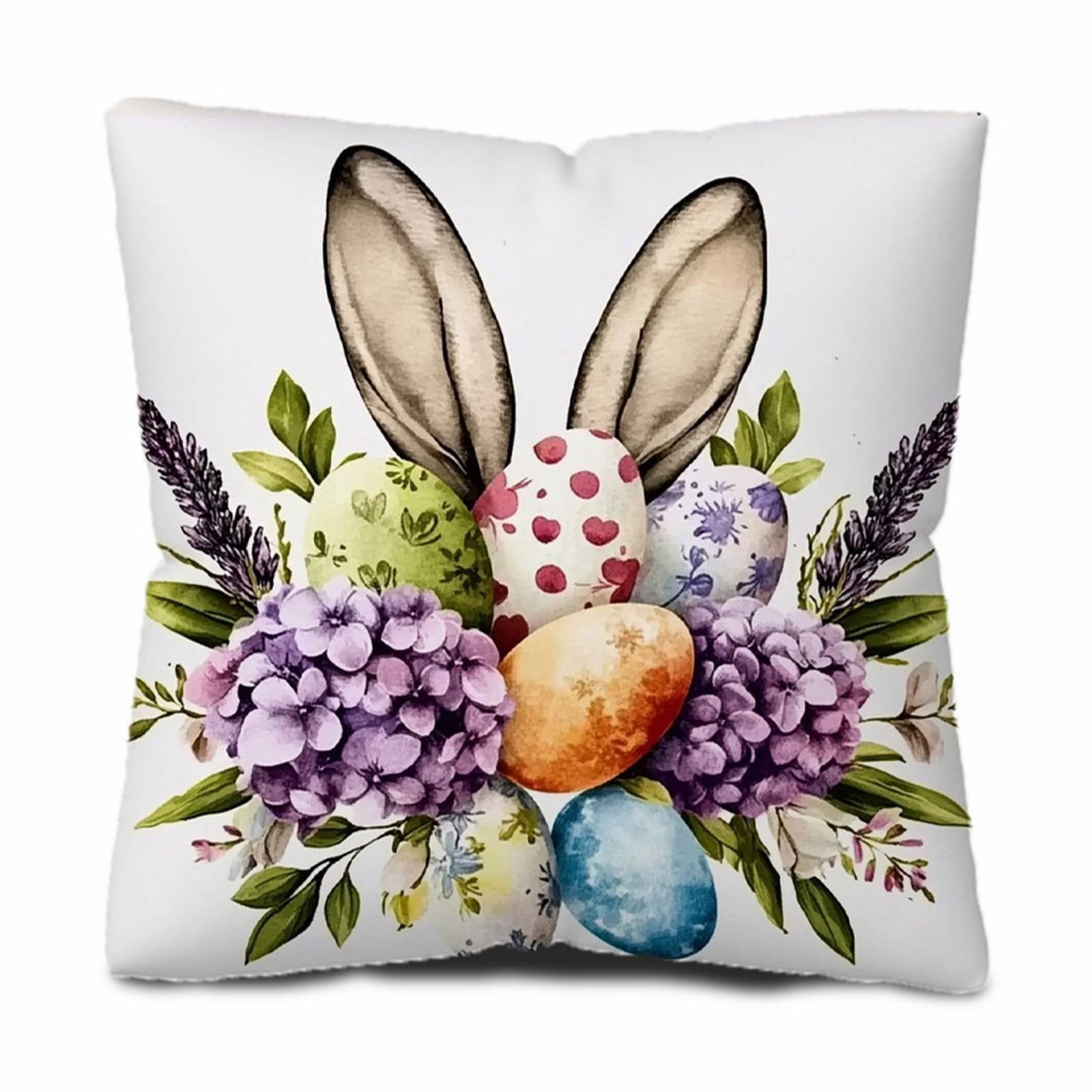 💥 Dieely Flash Deals! Silk Pillow Cases Home Decor Easter Pillow 18X18 ...