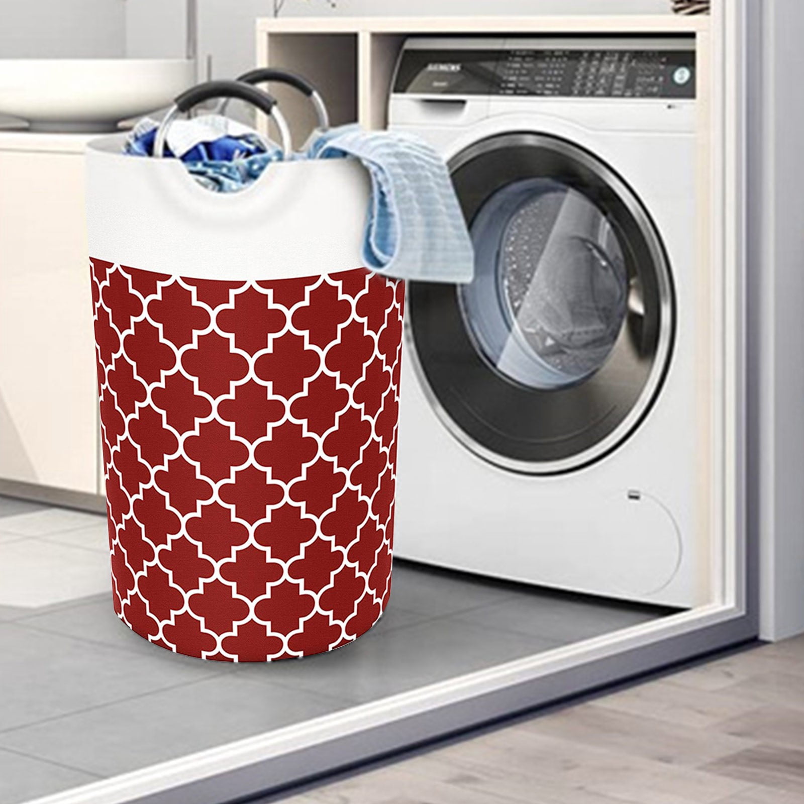 Dieely Laundry Basket Foldable Large Capacity Laundry Basket High Drum ...