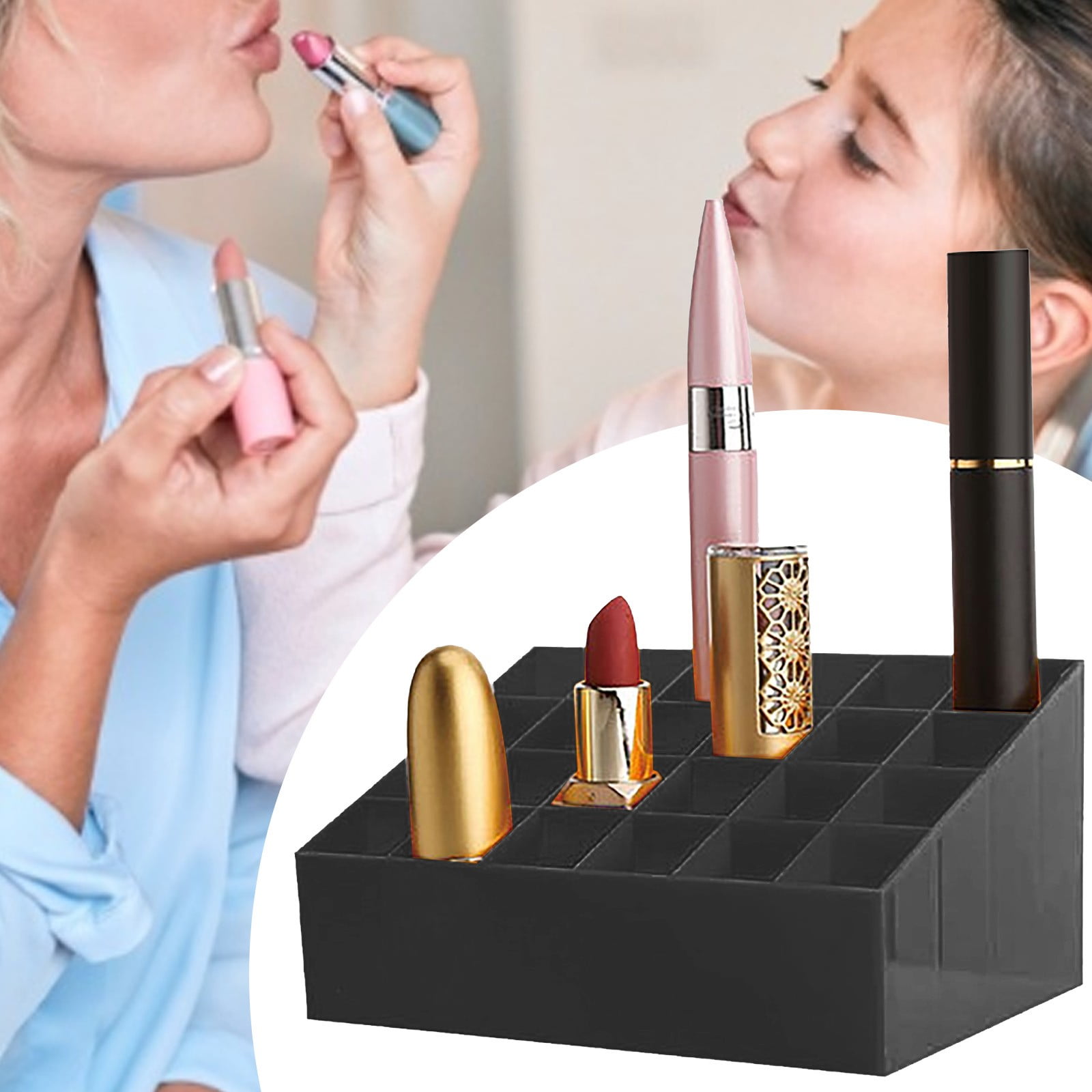 Dieely Makeup Bag 24 Square Lipstick Rack Multicolour Lipstick Storage ...