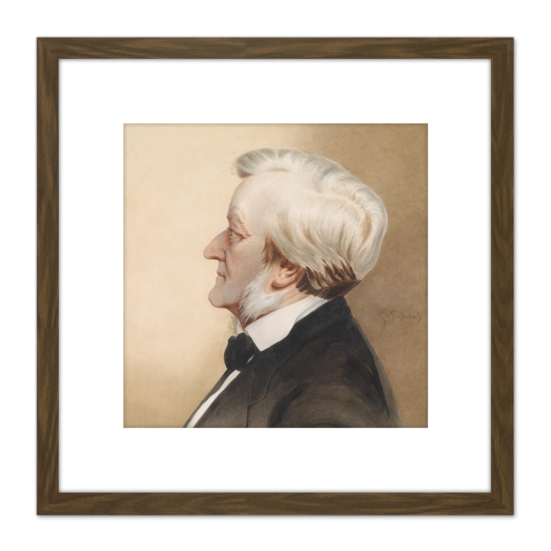Diefenbach Portrait Composer Wilhelm Richard Wagner 8X8 Inch Square ...