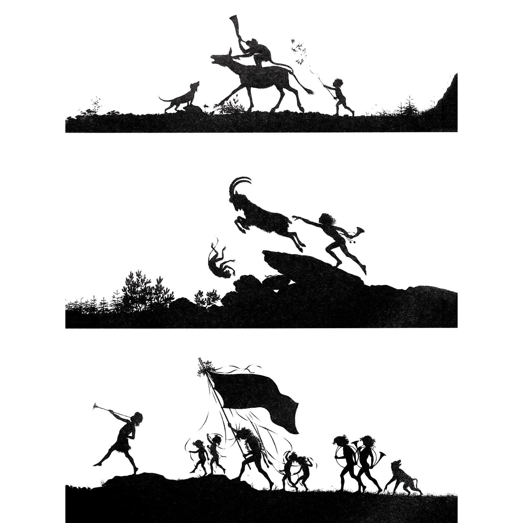 Diefenbach Stars Silhouette Three Scenes Extra Large XL Wall Art Poster ...