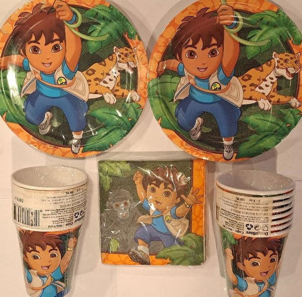 Diego Party Pack for 16 Guests - Diego Plates, Diego Napkins, Diego ...