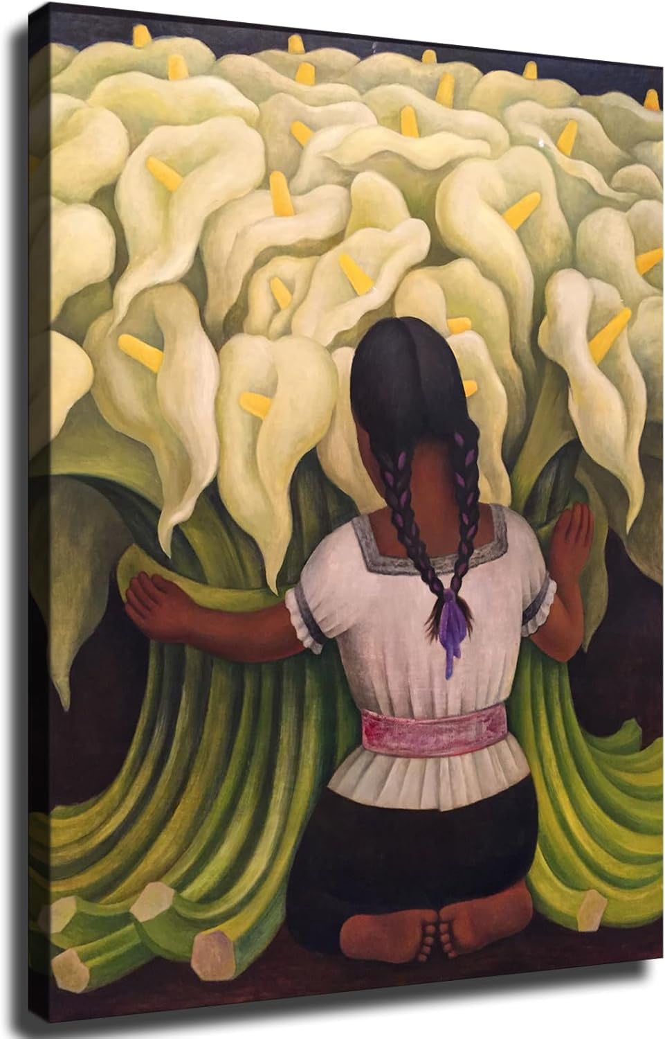 Diego Rivera Calla Lily Seller Art Print Poster Oil Art and Wall ...