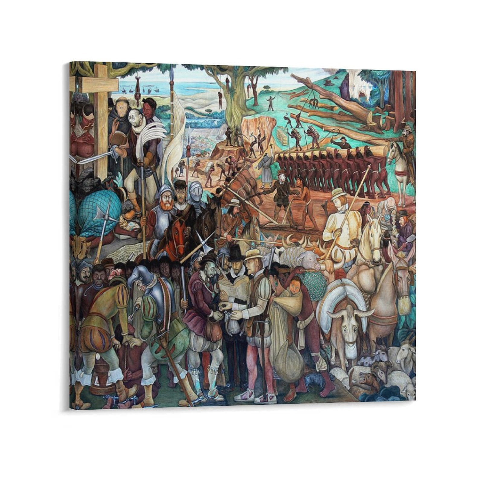Diego Rivera 《Mural of Exploitation of Mexico》 Wall Art Prints ...