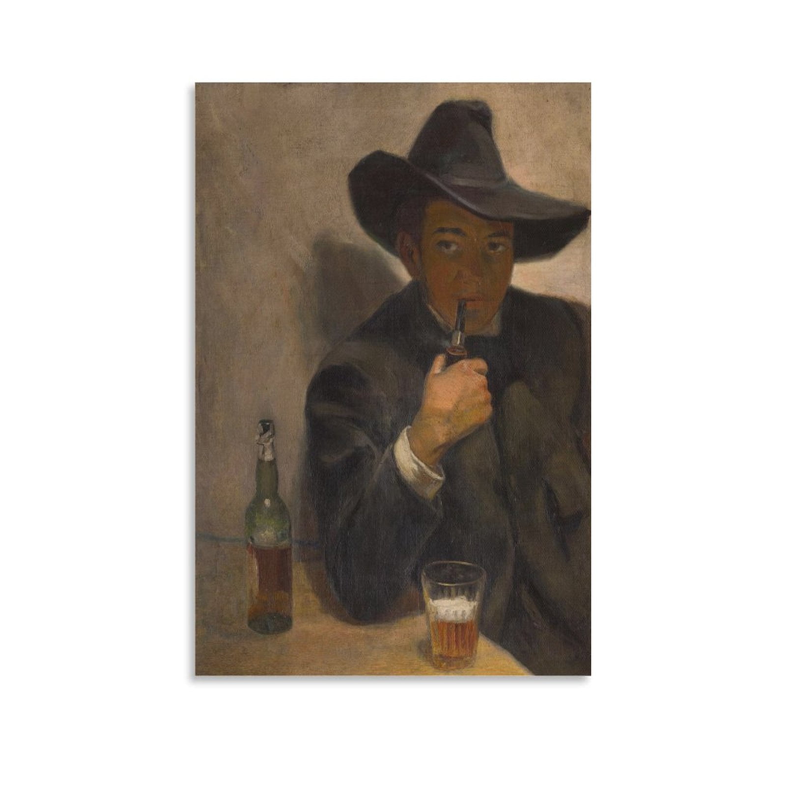 Diego Rivera 《Self-portrait with Broad-Brimmed Hat》 Wall Art Prints Canvas Poster Print Photo ...