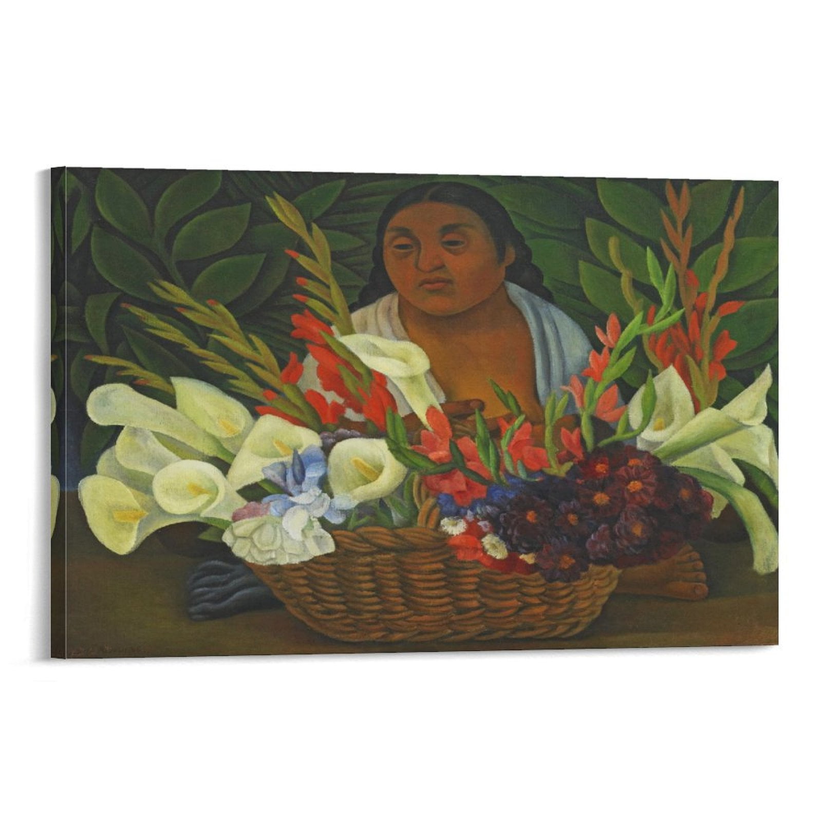 Diego Rivera 《The Flower Vendor》 Wall Art Prints Paintings Canvas ...
