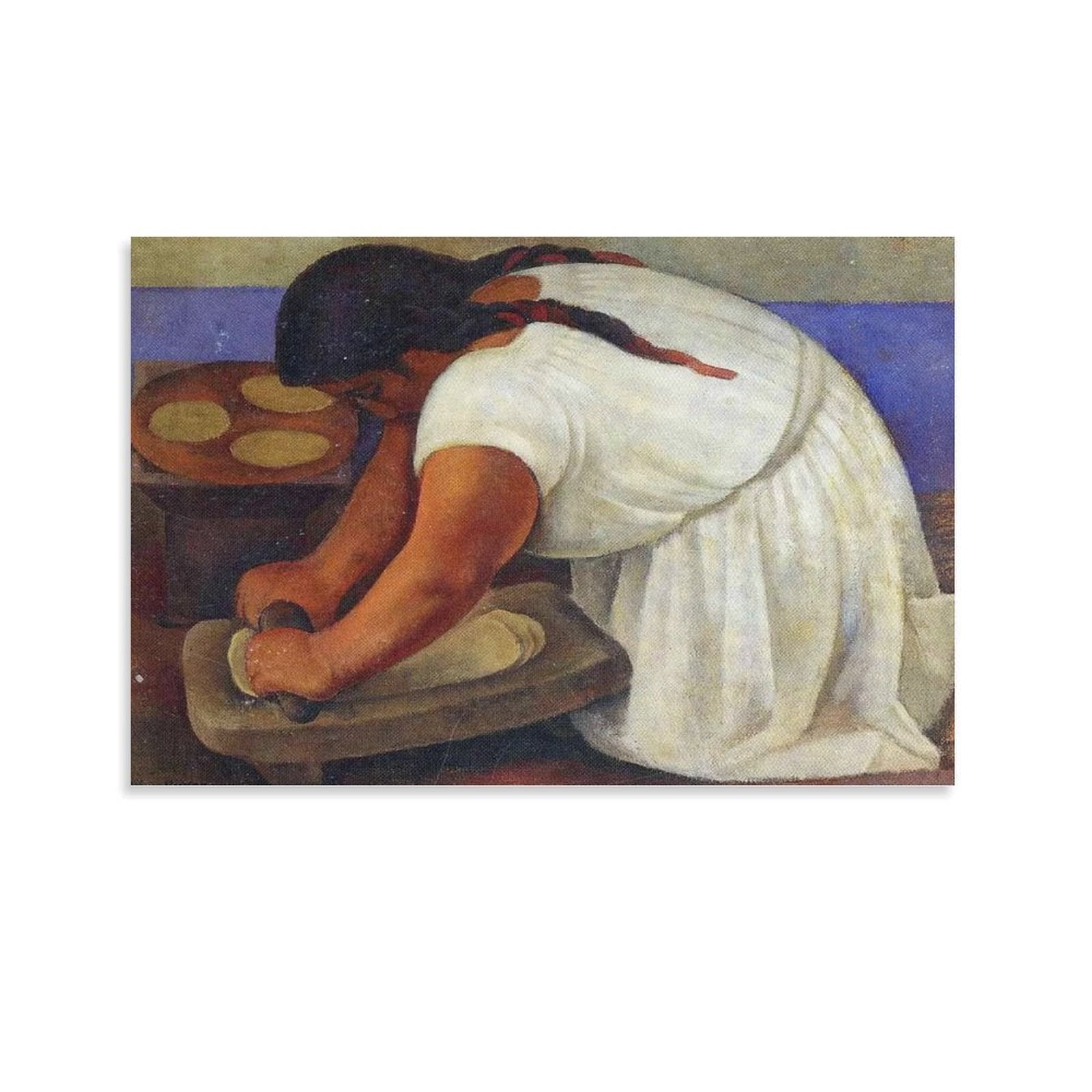 Diego Rivera 《Woman Grinding Maize》Wall Art Prints Poster Room ...