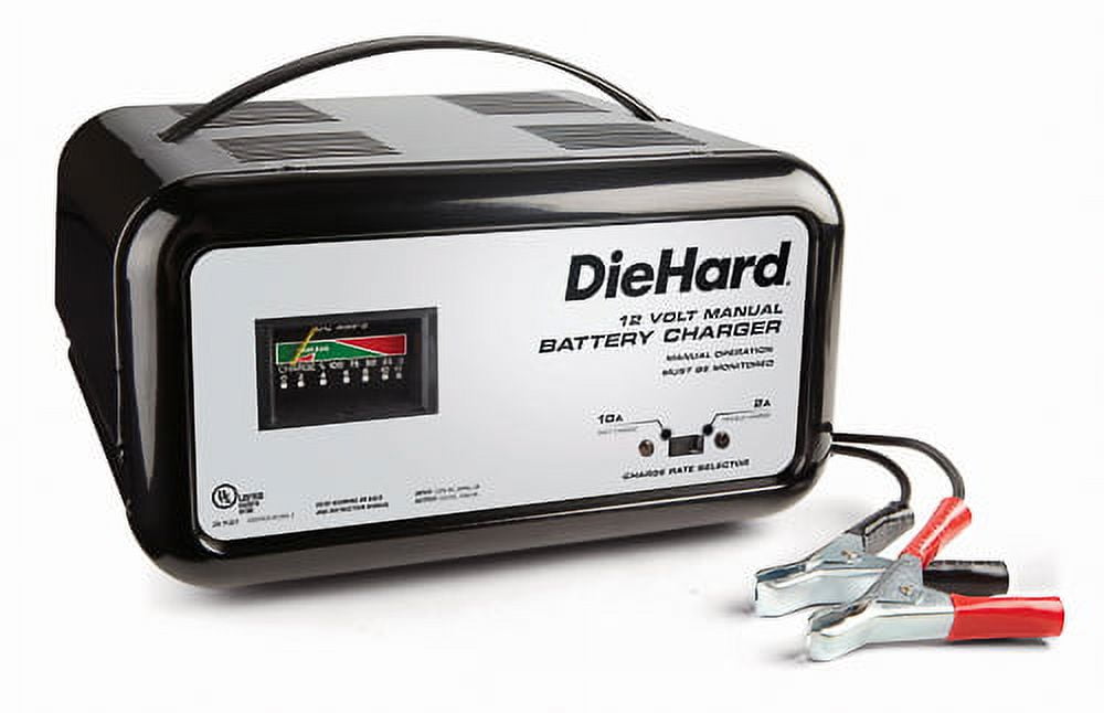 Diehard 71221 Manual Handheld Battery Charger 10Amp With Carrying ...