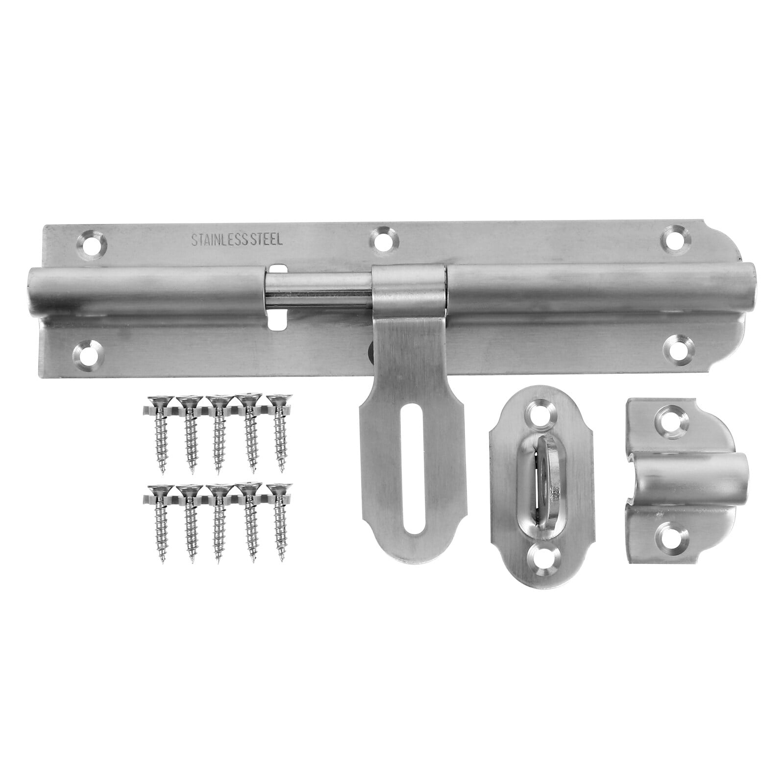 Diekin 1 Set Stainless Steel Barrel Bolt Lock Gate Latches with Lock ...