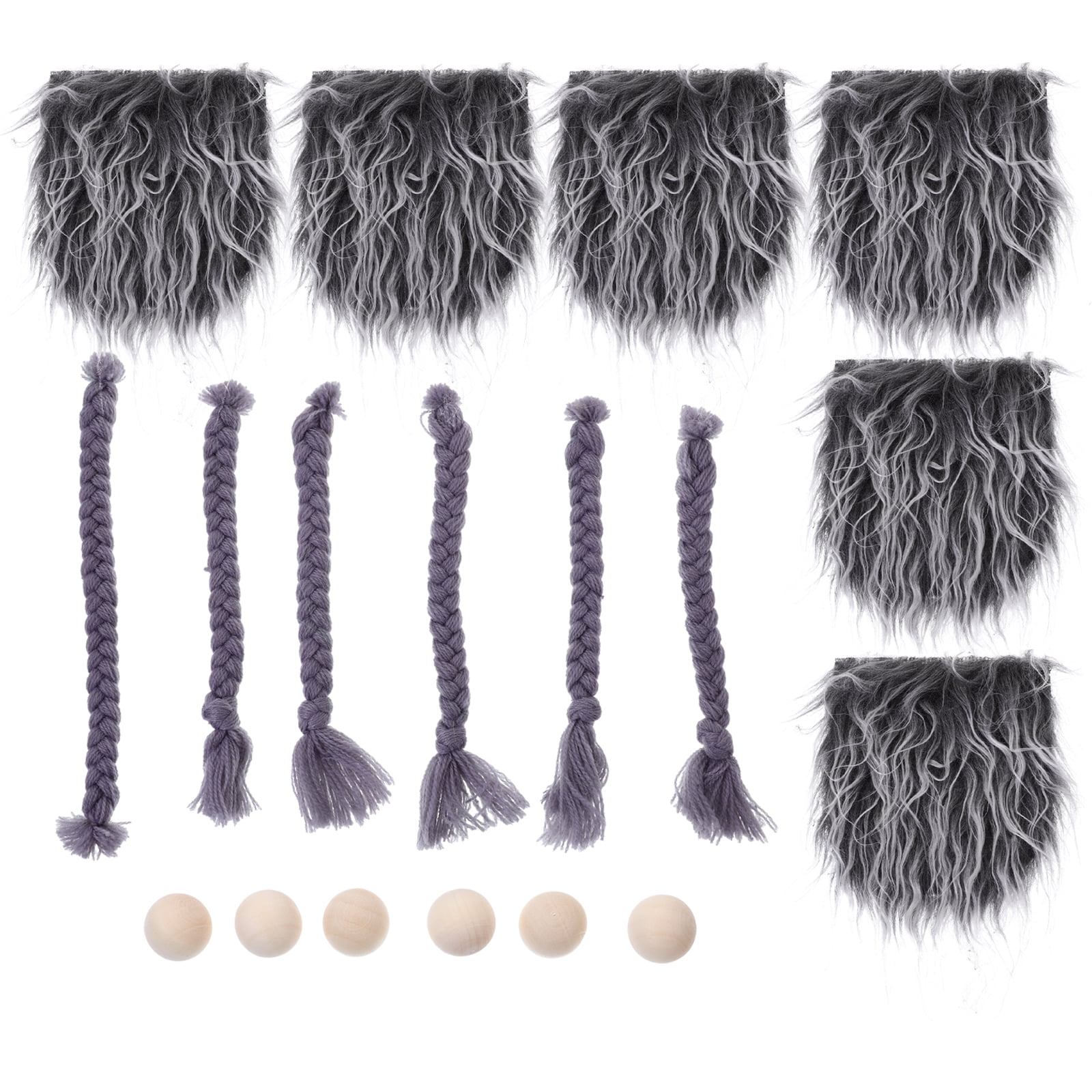 Diekin 1 Set of Gnome Beard Pigtails Set DIY Doll Beard Material ...