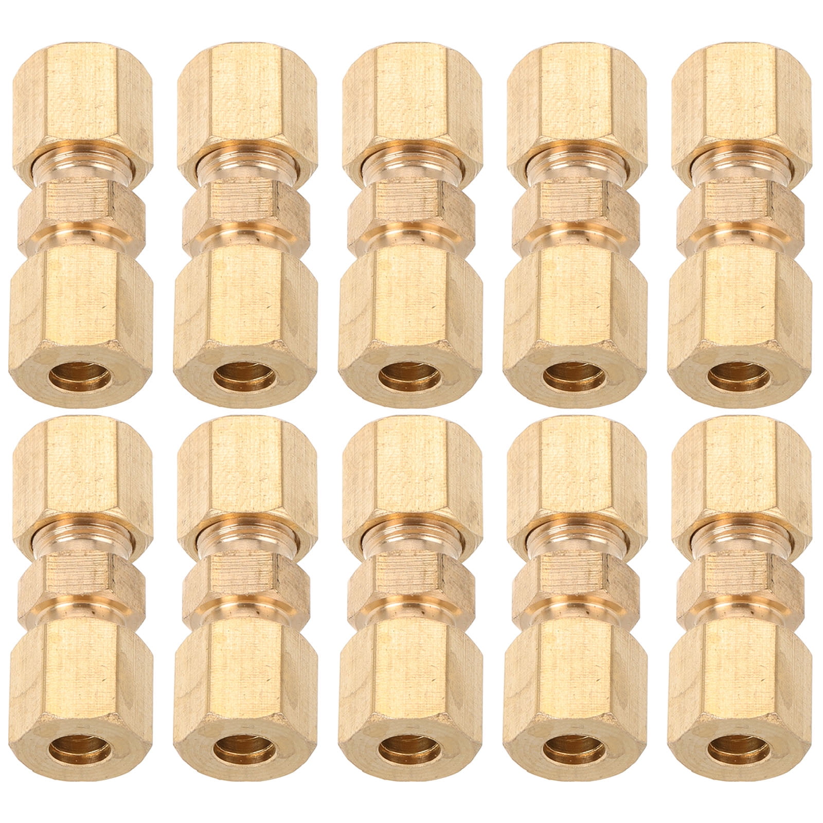 10pcs Brass Brake Line Unions Compression Fittings for Repair - Walmart.com