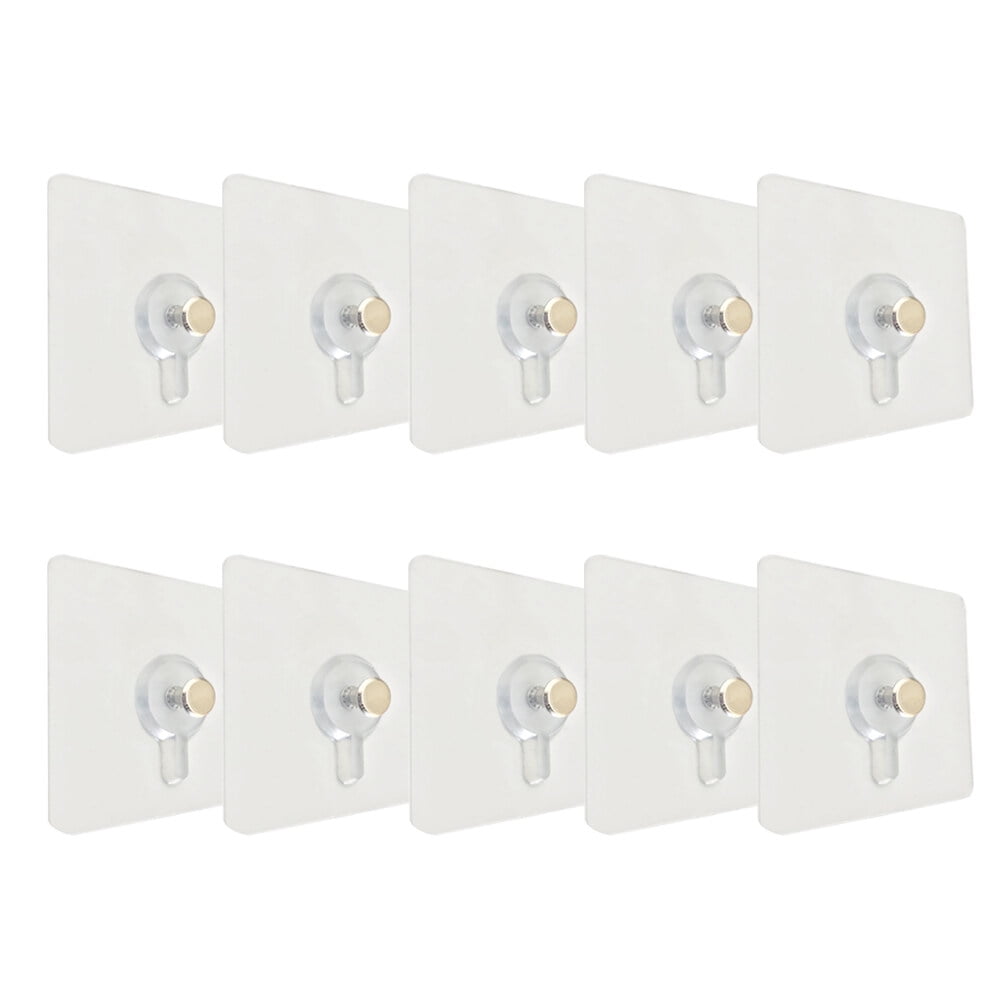 Diekin 10pcs Non-Trace Wall Picture Hook Invisible Traceless Hardwall ...