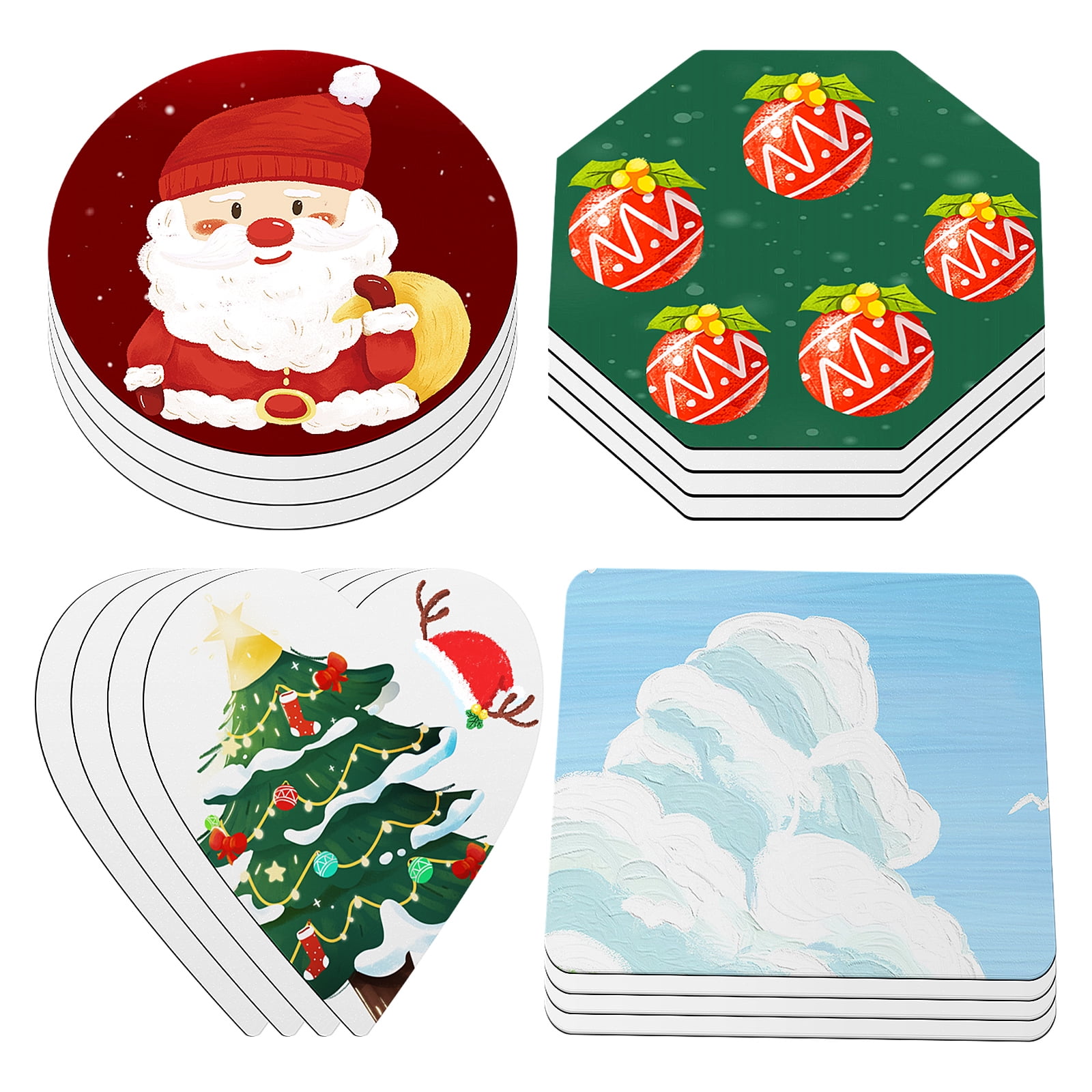 16pcs Magnetic Blanks Shaped Refrigerator Magnets Blank Magnets for ...