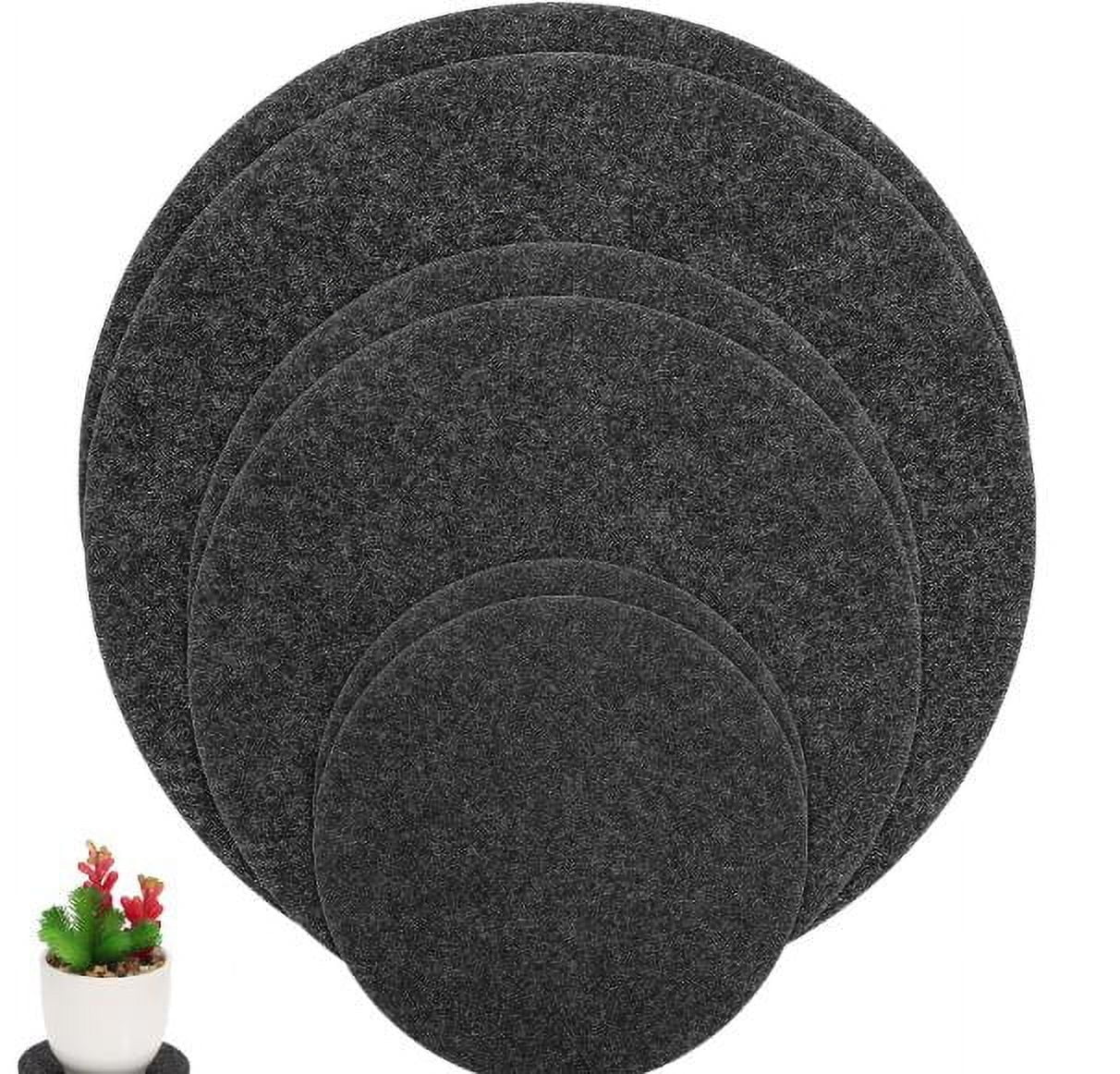 Diekin 20pcs Plant Coasters Round Felt Coaster Mat Absorbent Plant Pot ...