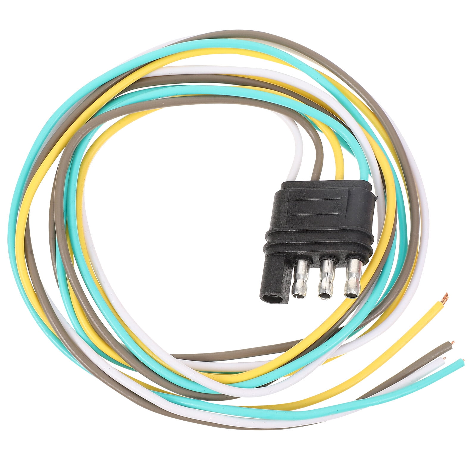 Diekin 4-Way Flat Trailer Wire Harness Plug with 36 inch Cable Length ...