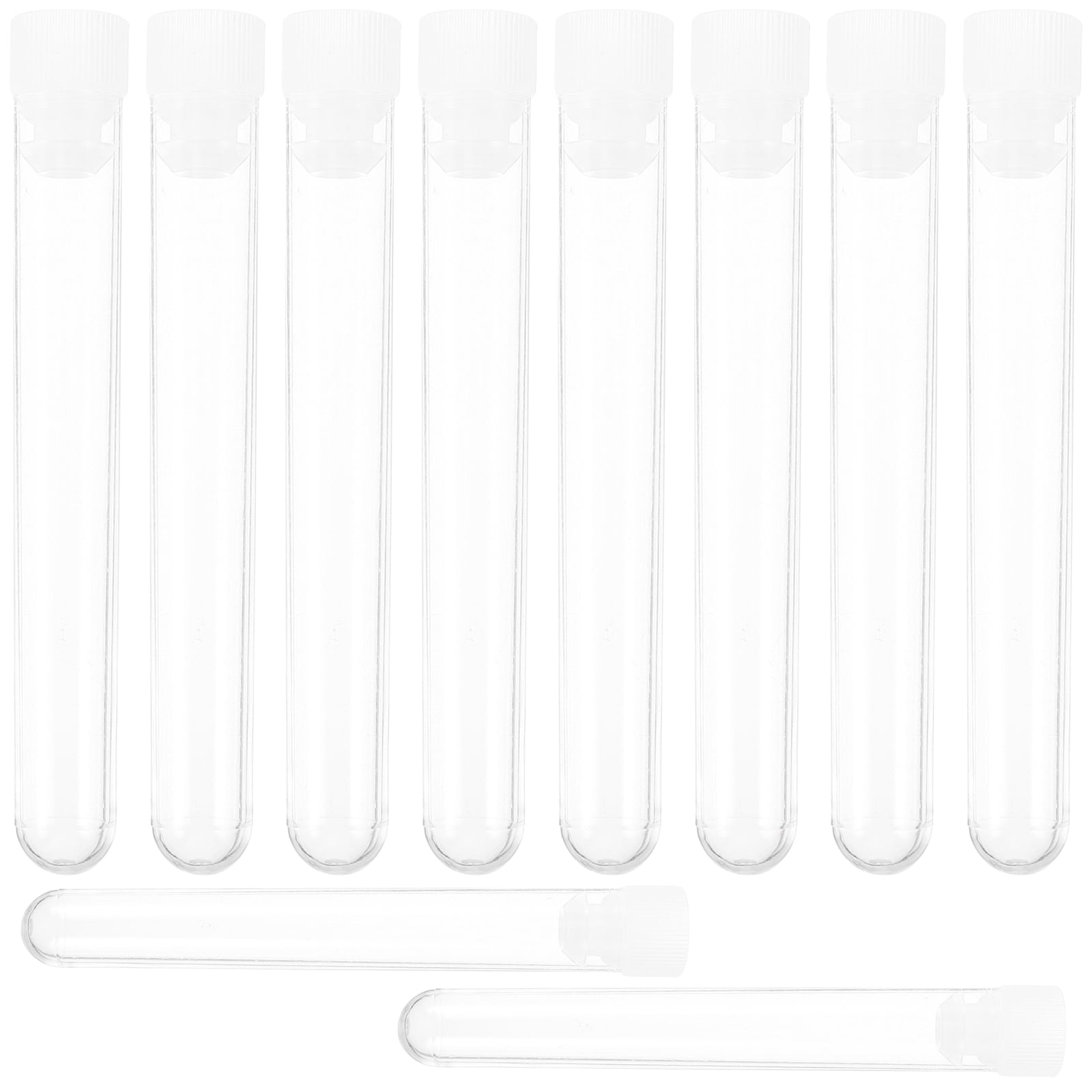 Diekin 50pcs Test Tubes Test Vials Storage Containers Clear Tube for ...