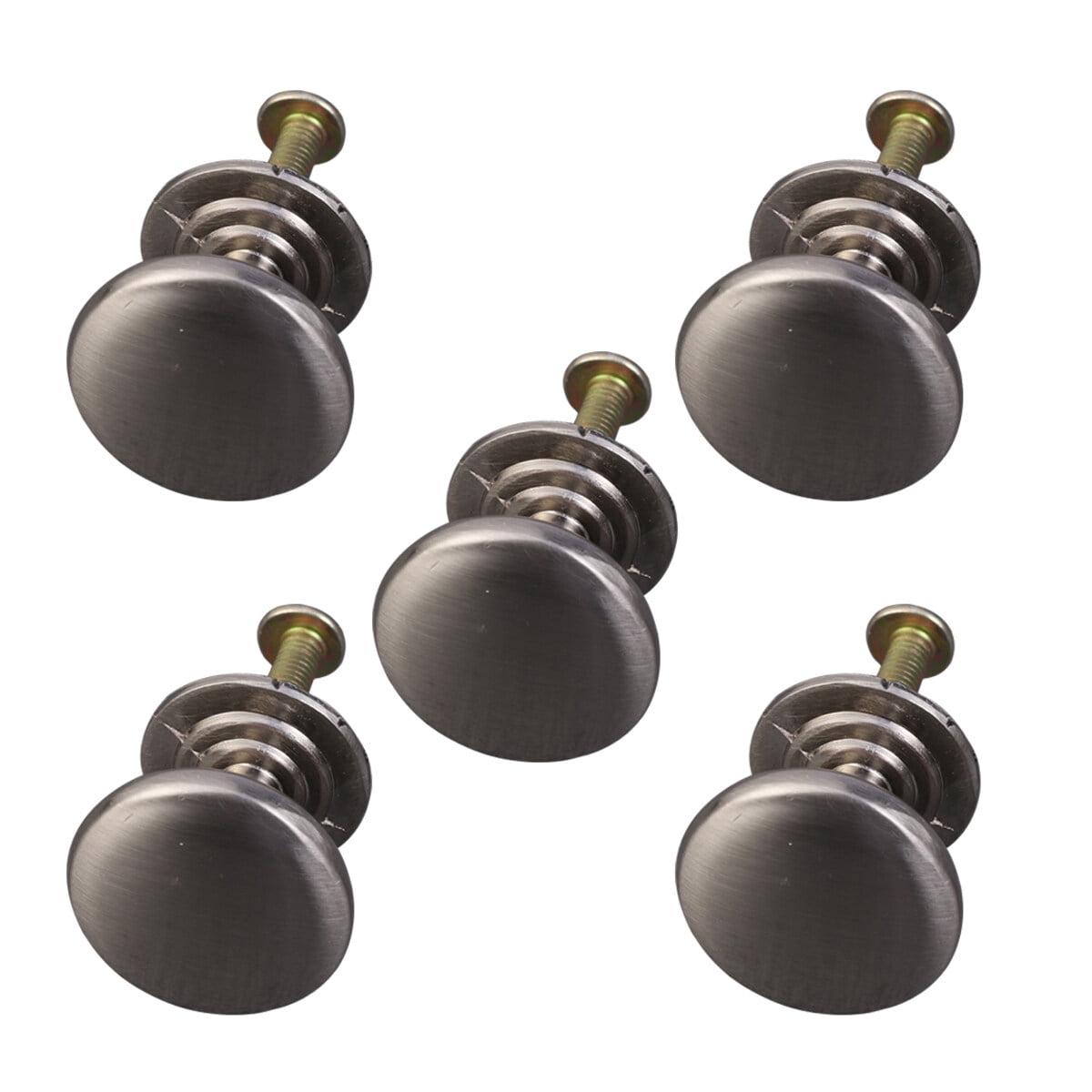 Diekin 5pcs Round Solid Aluminium Alloy Single Hole Knobs Cabinet ...