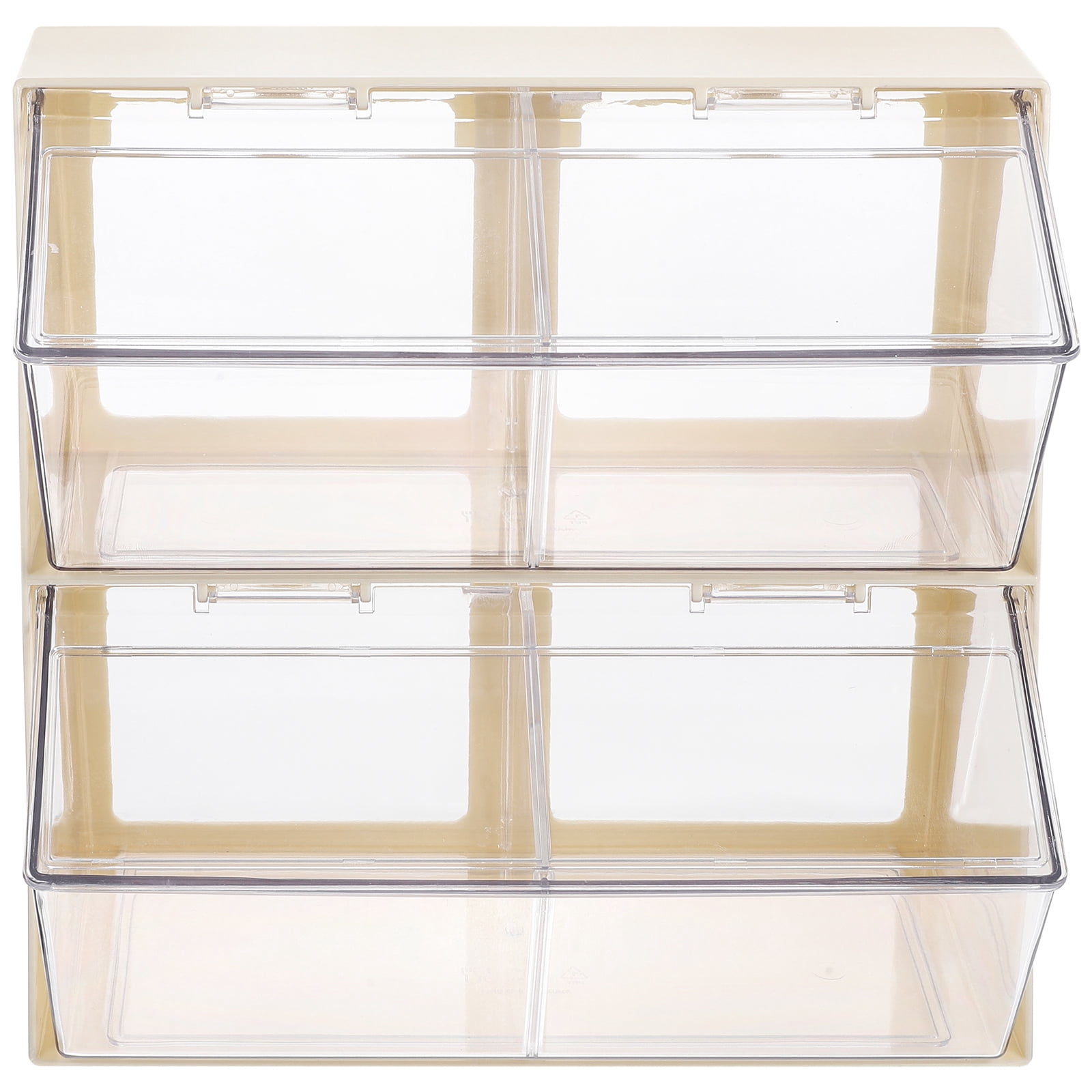 Diekin Multi-grid Tea Bag Storage Box Transparent Tea Bag Organizer ...