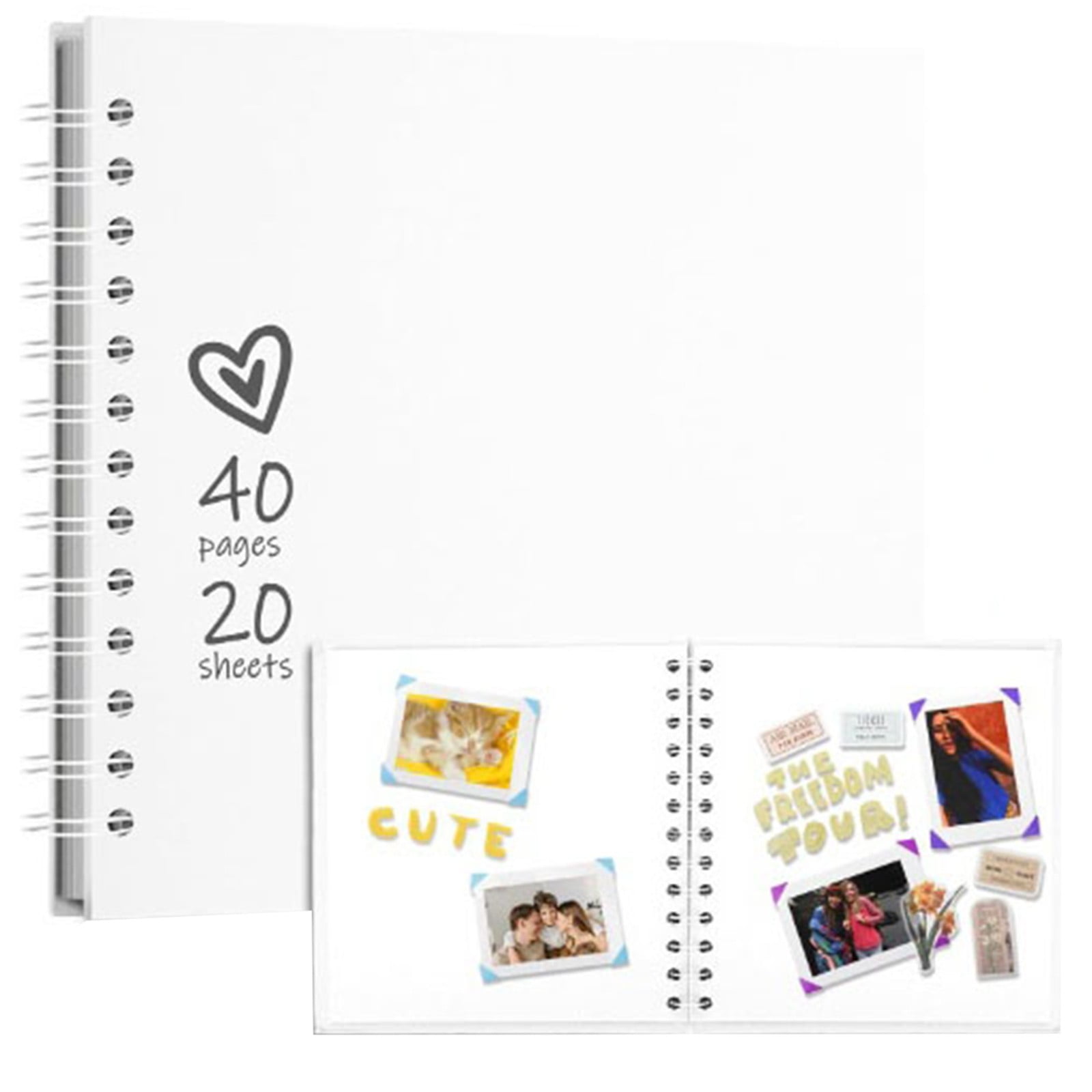 Dienrx Clearance White Diy Scrapbook, 1*Diy Photo Album, Create Your ...