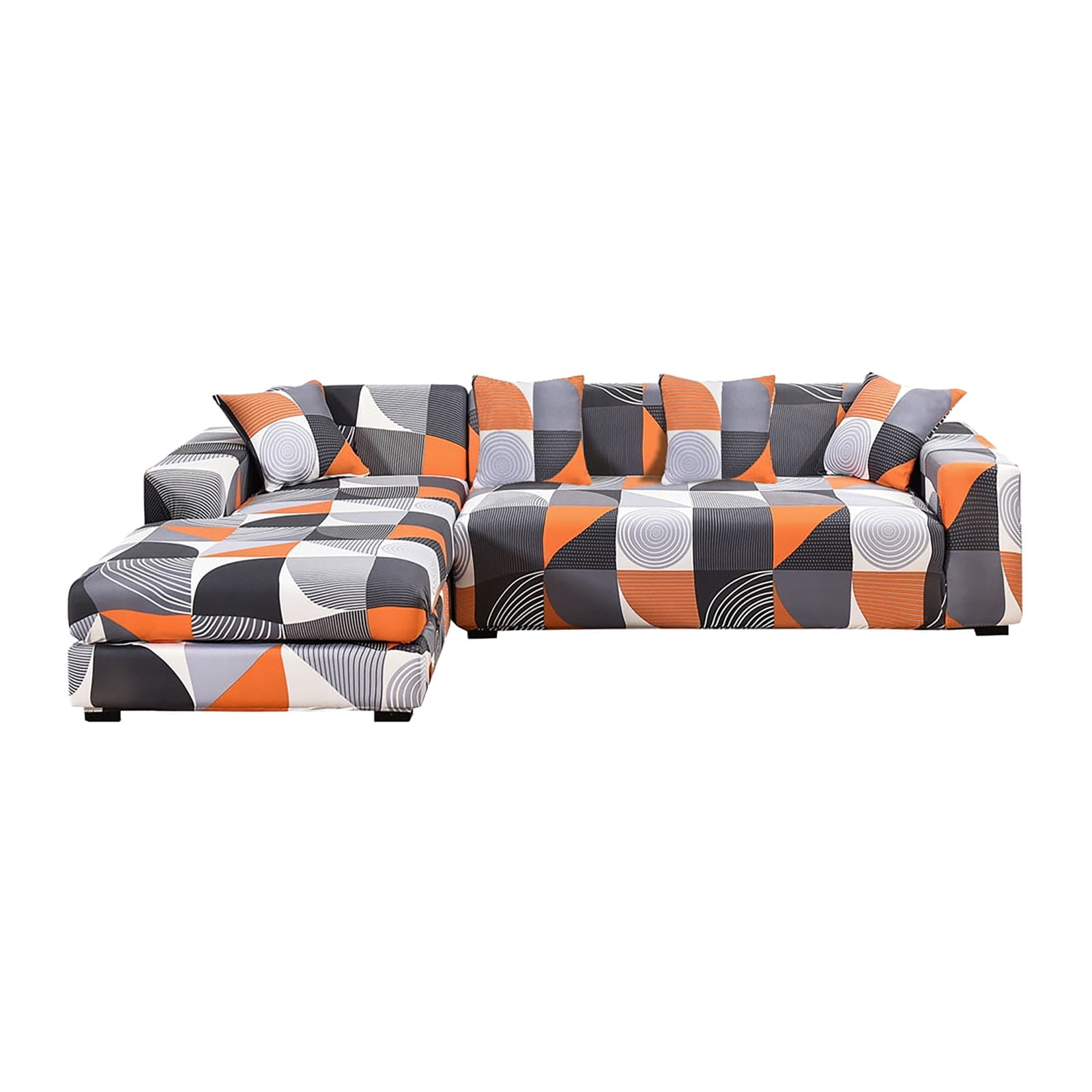 Dienrx All Cover Sectional Sofa L Shape， 2Pcs Slipcover Elastic ...