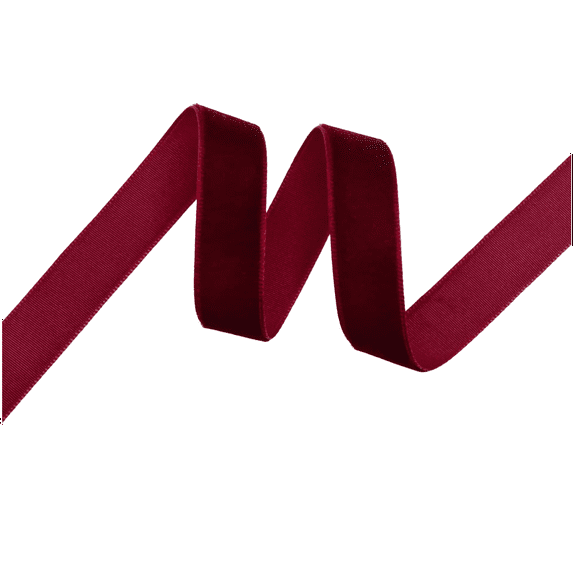 Dienrx Maroon Velvet Ribbon Roll, 2Cm X 10 Yards Thin Ribbon For ...
