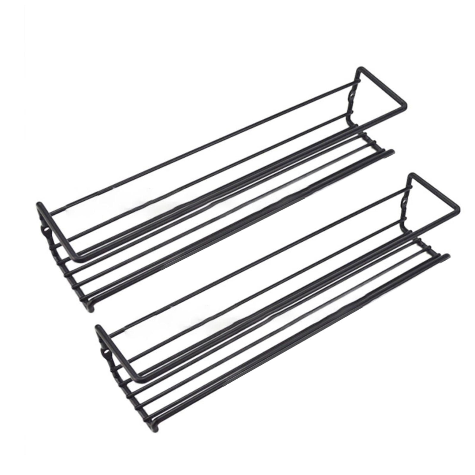 Dienrx Metal Wall Mounted Spice Rack, Rack Organiser 2/4Tier Shelf ...