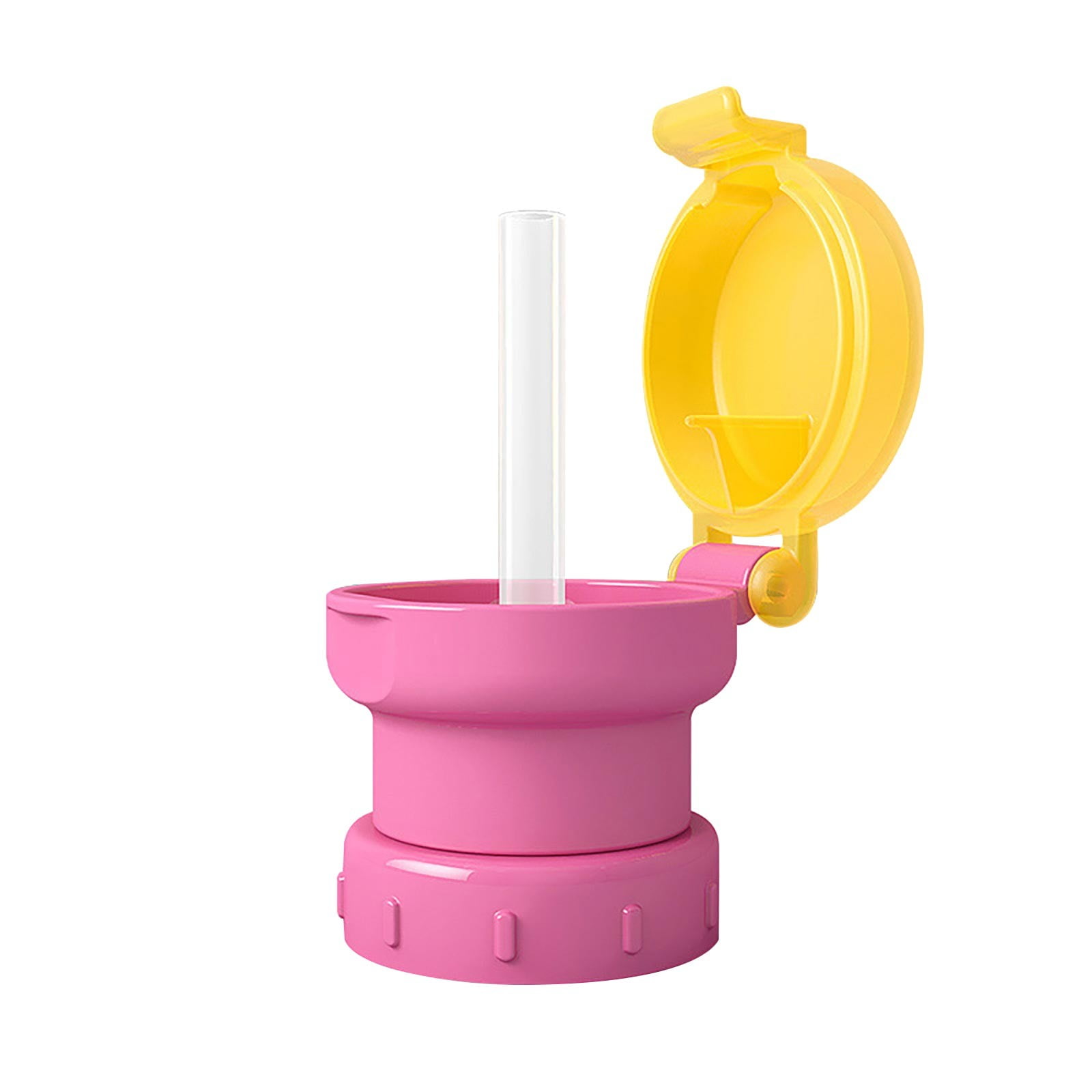 Dienrx Pink Silicone Spill-Proof Straw Lid - Bottle Cap Adapter for ...