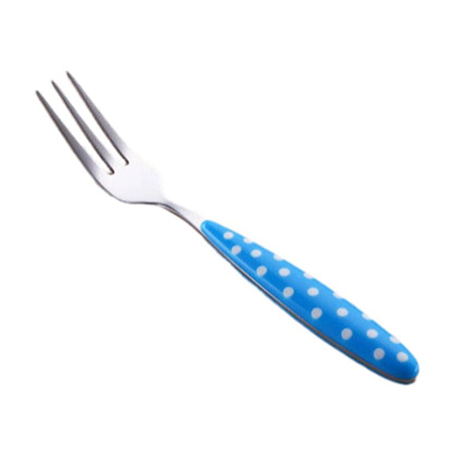 Dienrx Polka Dot Dessert Fork, 8 Cutlery Set Fork Spoon Tableware ...