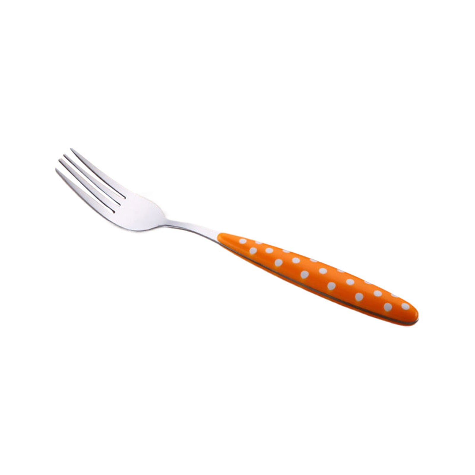 Dienrx Polka Dot Pattern Dinner Fork, 8 Cutlery Set Fork Spoon ...