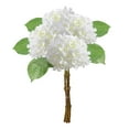 Dienrx Realistic White Hydrangea Artificial Flower, Latex Full Bloom ...