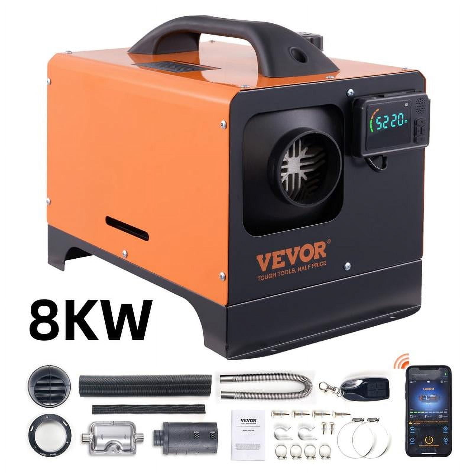 Diesel Air Heater, 12V 8KW Horizontal All-on-one with Bluetooth App and ...
