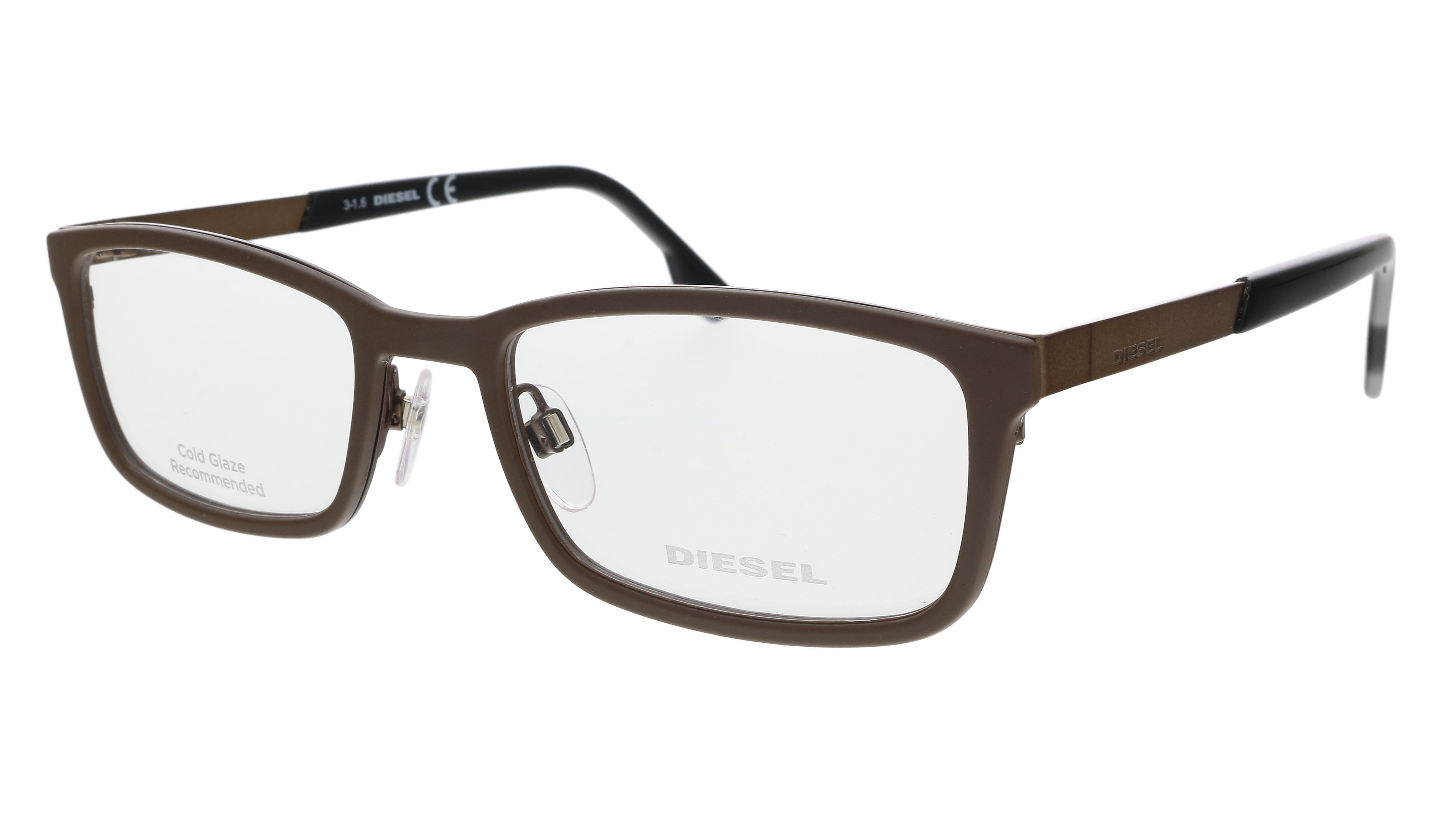 Diesel DL5196 049 Brown Modified Rectangle Optical Frames for mens ...