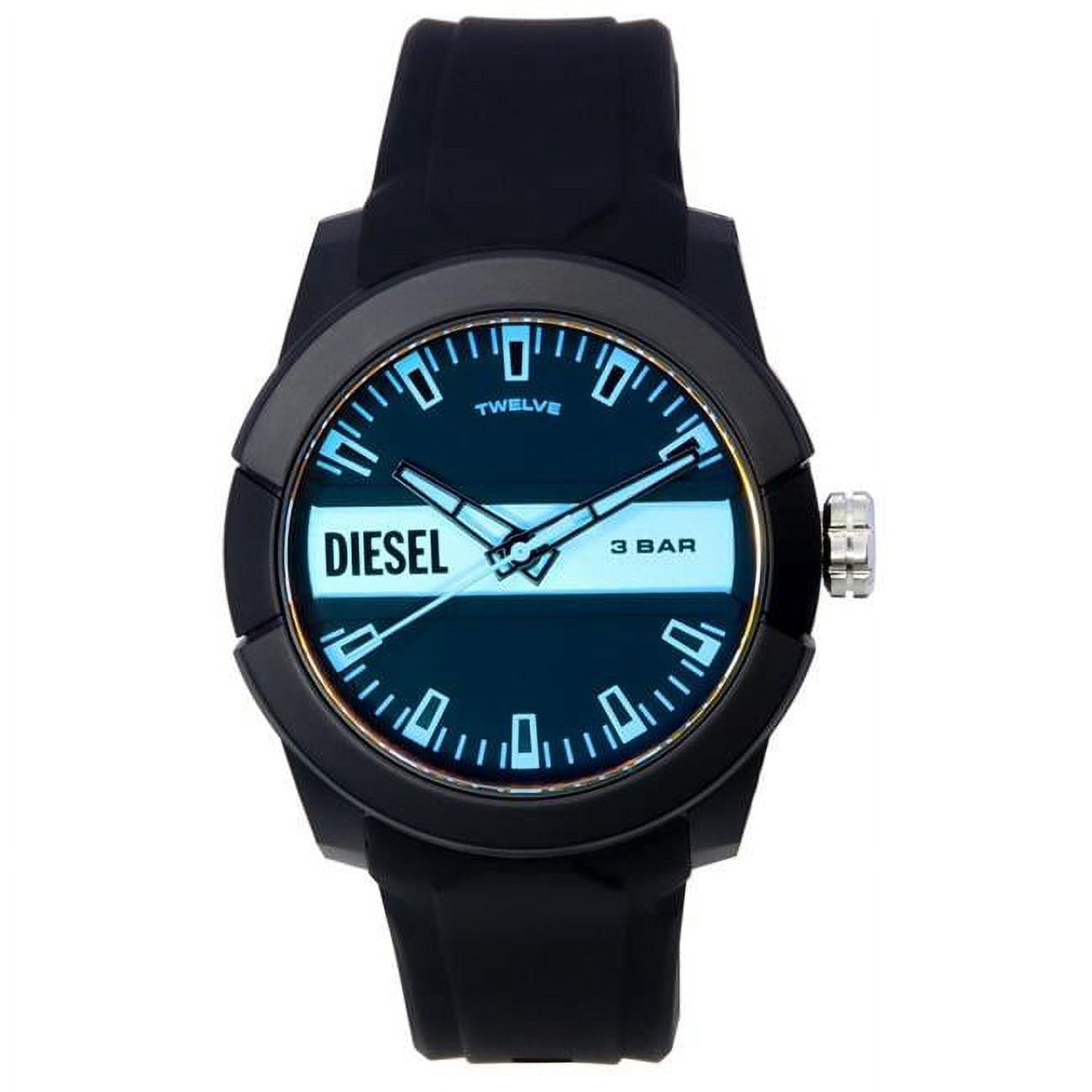 Diesel DZ1982 Double Up Silicon Strap MultiColour Dial Quartz Men Watch ...