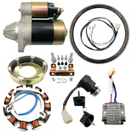 Diesel Electric Starter Motor kit with Flywheel Generator, Rectifier ...