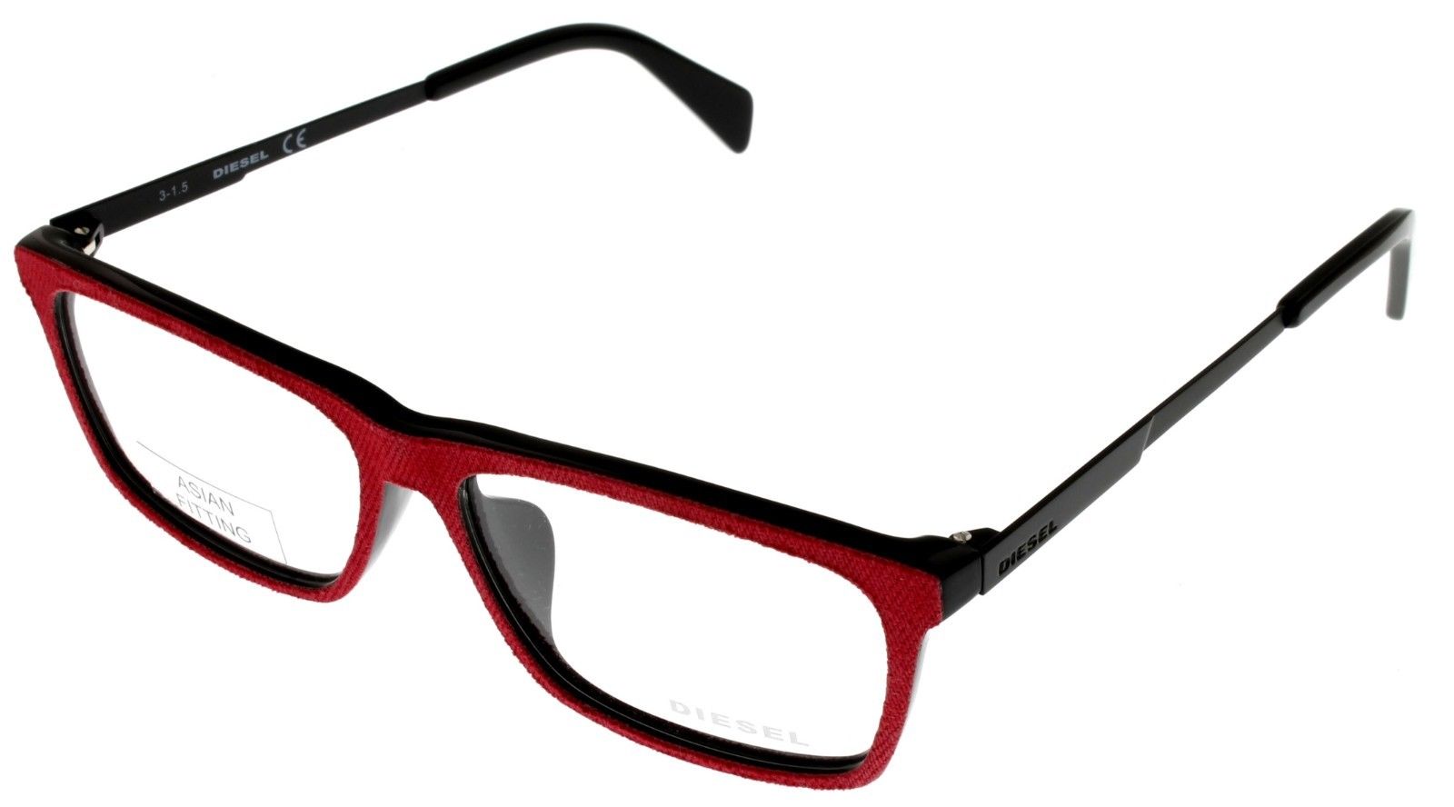 Diesel Eyeglasses Frame Men Red Black Rectangular DL5153 005 - Walmart.com