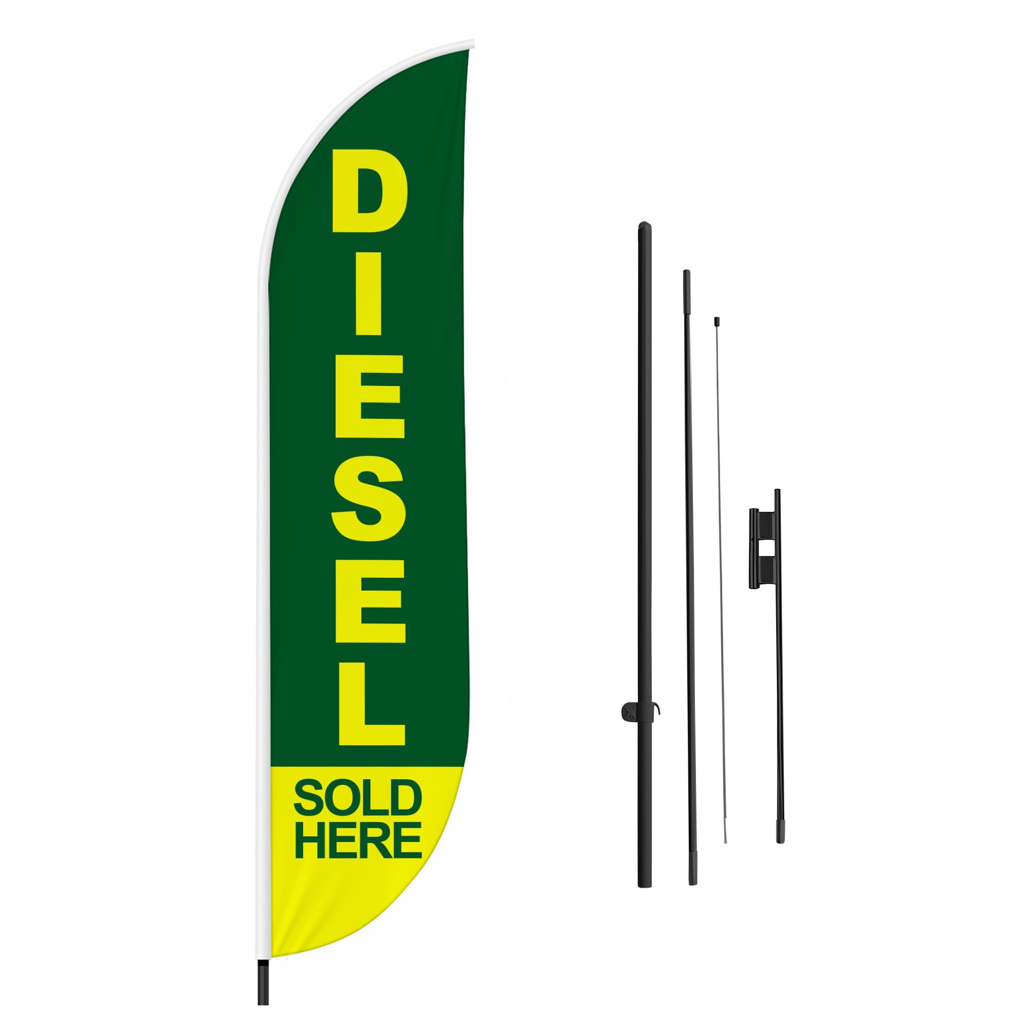 Diesel Feather Flag(11.5Feetx2.5Feet) By Dreamcontroller For Business ...