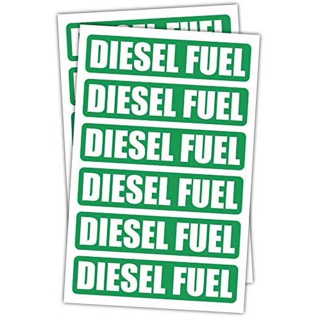 Diesel Fuel Automotive Fuel Decals | Stickers | Truck Labels | Green ...