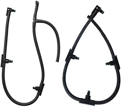 Diesel Fuel Line Kit - Rubber Black Fuel Injector Return Lines (2 Pack ...