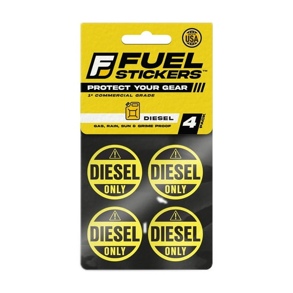 Diesel Fuel Only Stickers and Decals for Trucks and Equipment