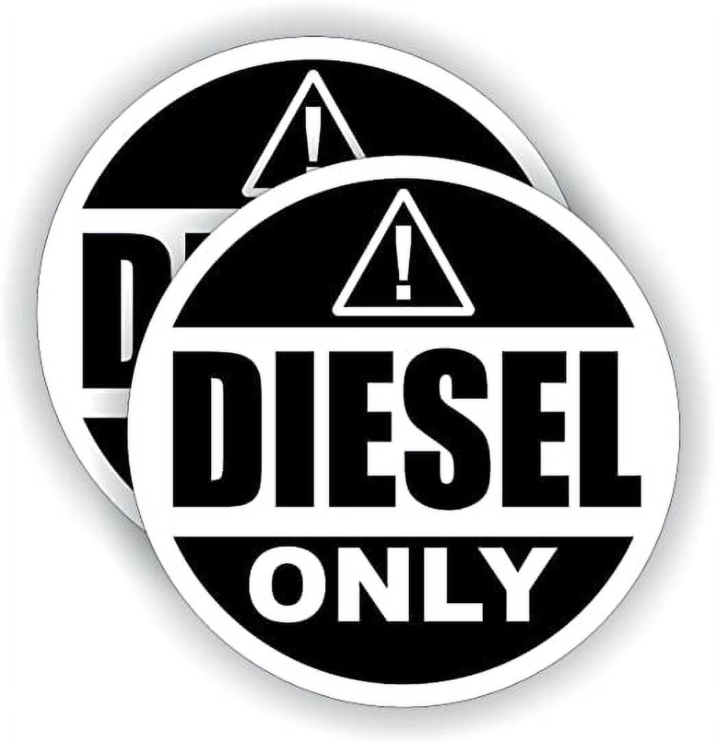 Diesel Fuel Only Vinyl 5″ Round Decal | Sticker | Label Fuel Gas Door ...