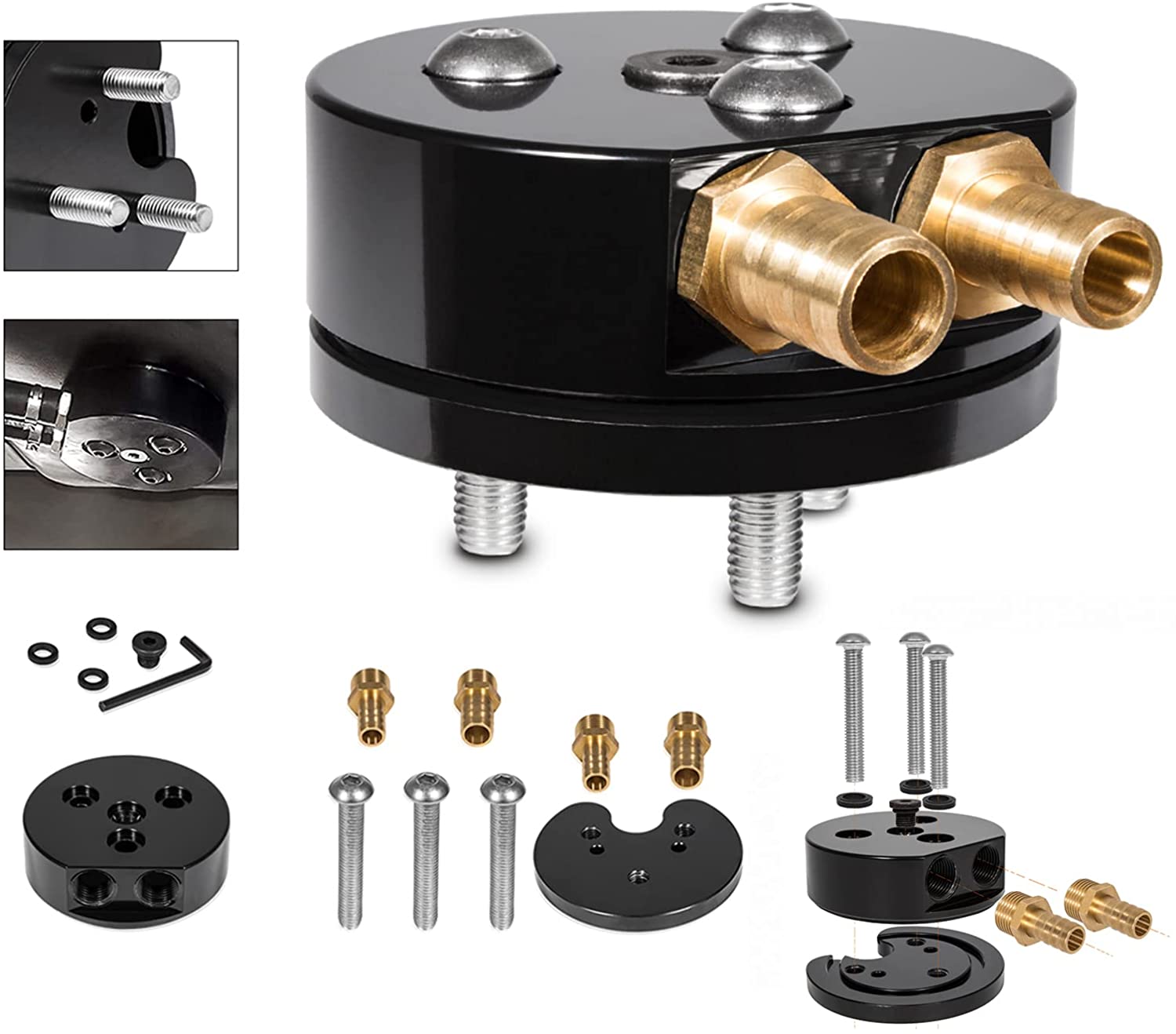 Diesel Fuel Tank Gas Integrated Return Dual-Port Sump Kit Compatible ...