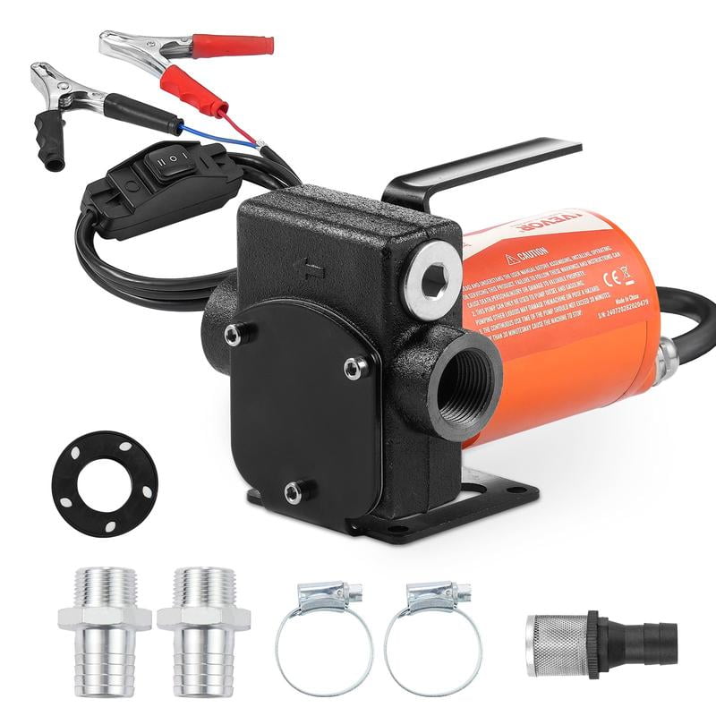 Diesel Fuel Transfer Pump Kit,10 GPM 12V DC Portable Electric Self ...