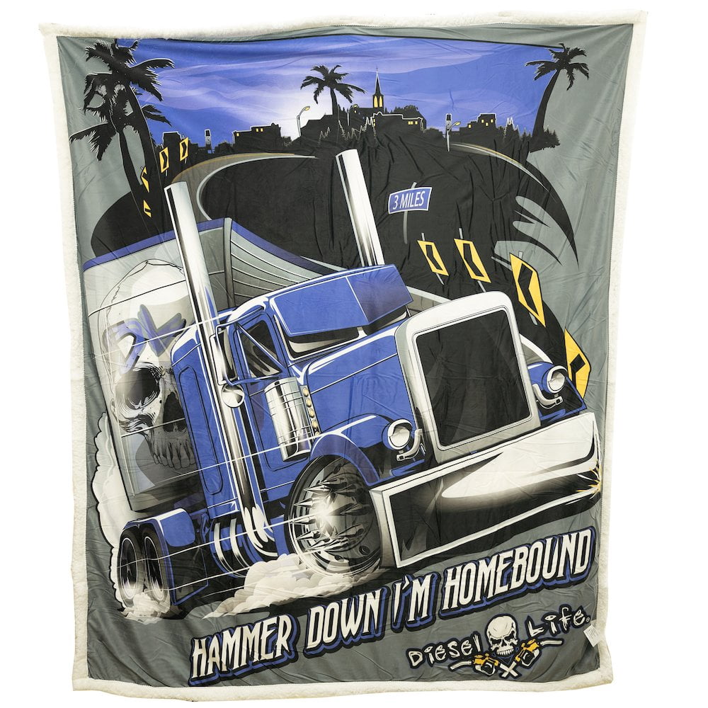 DAS COMPANIES Diesel Life 60in x 70in Digital Knit Printed Blanket 5Ft ...