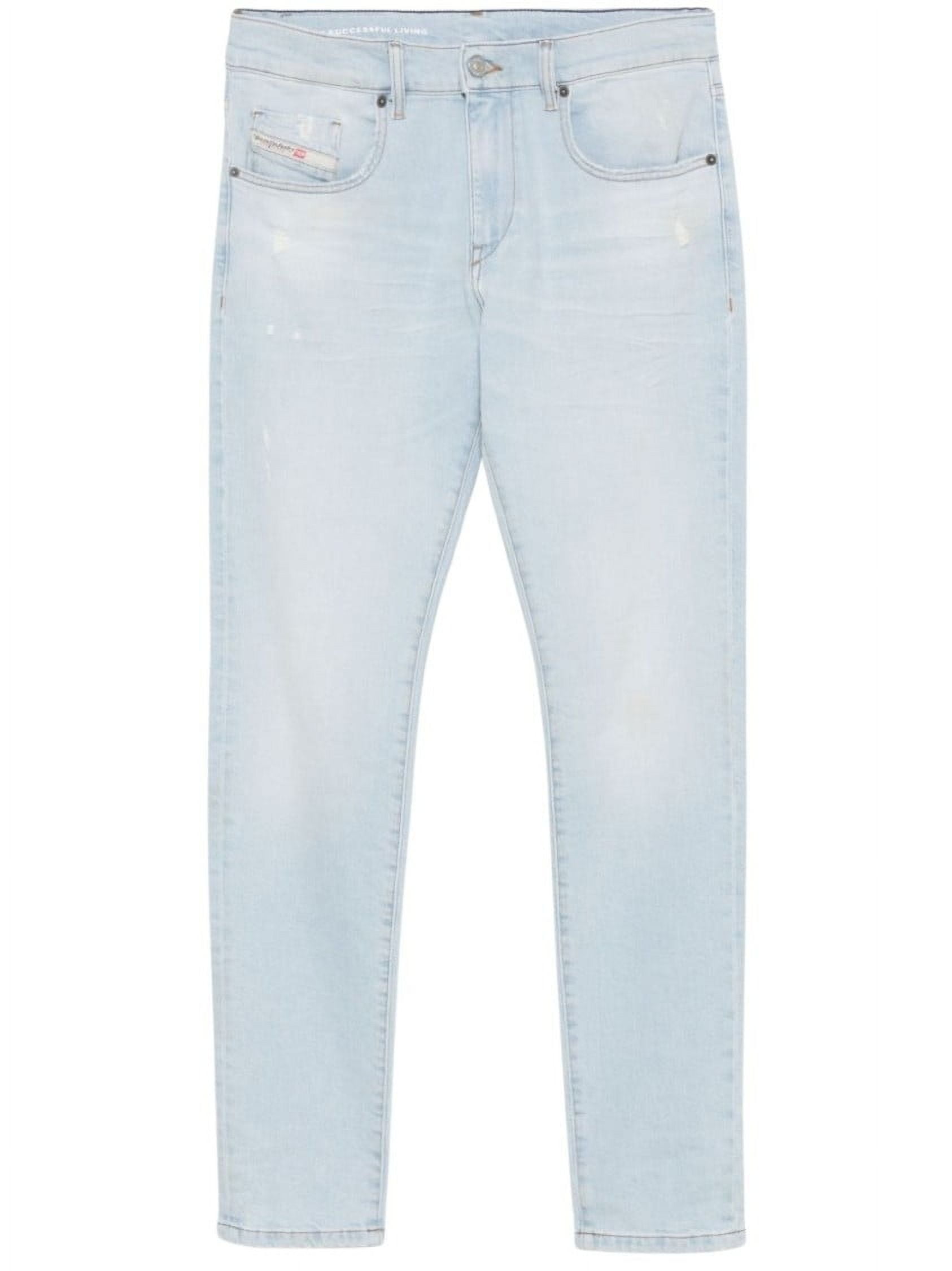 Diesel Man Light Wash Slim Fit Jeans With Subtle Fading Blue Sizes ...