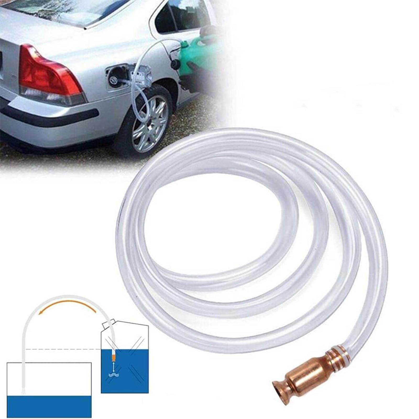 Diesel Mechanical Gas Siphon 5FT Multi-Purpose Super Easy Gas Siphon ...