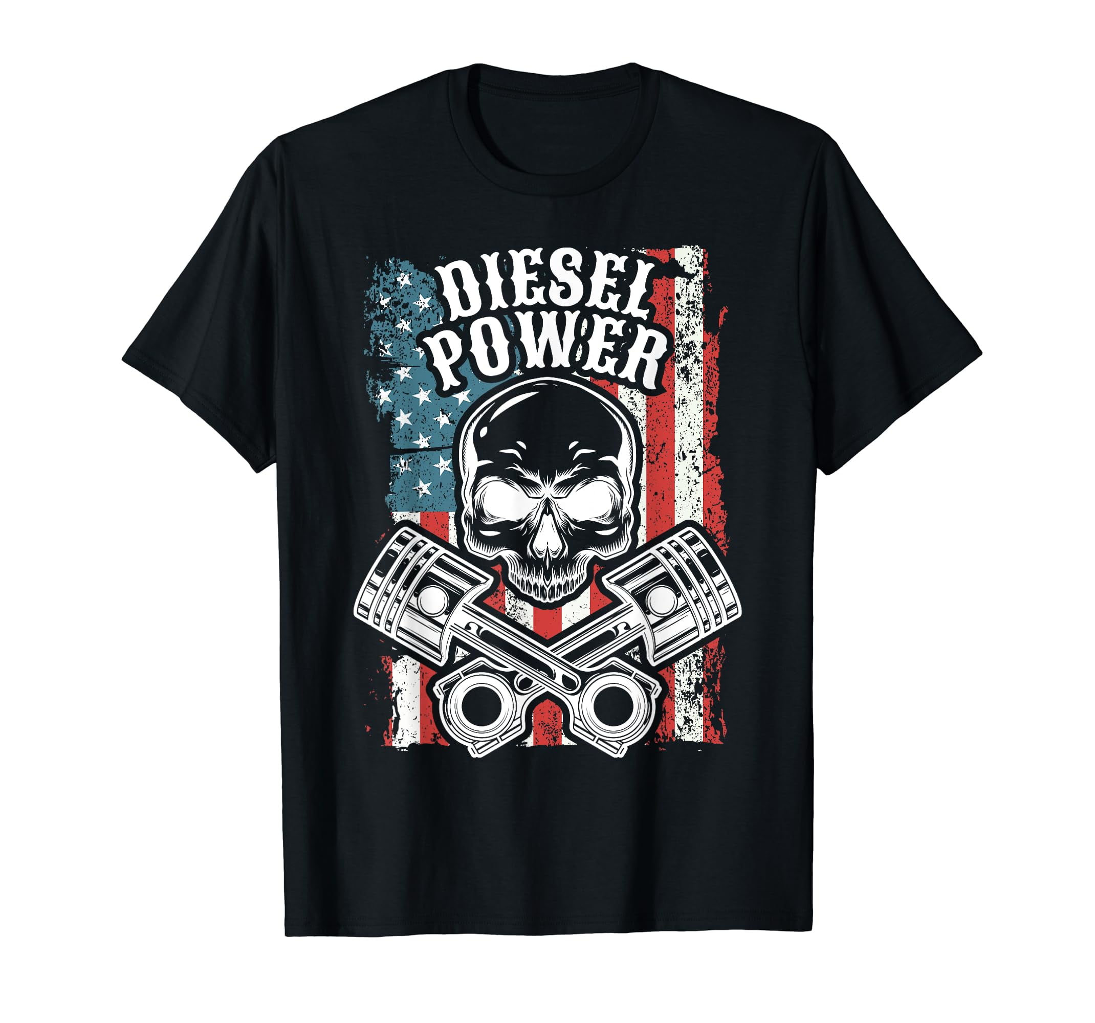 Diesel Mechanics Gift T Shirt USA Flag Diesel Power Tee - Walmart.com