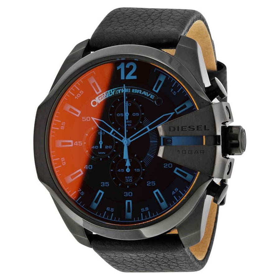 Diesel Mega Chief Chronograph Black Dial Men's Watch DZ4323 - Walmart.com